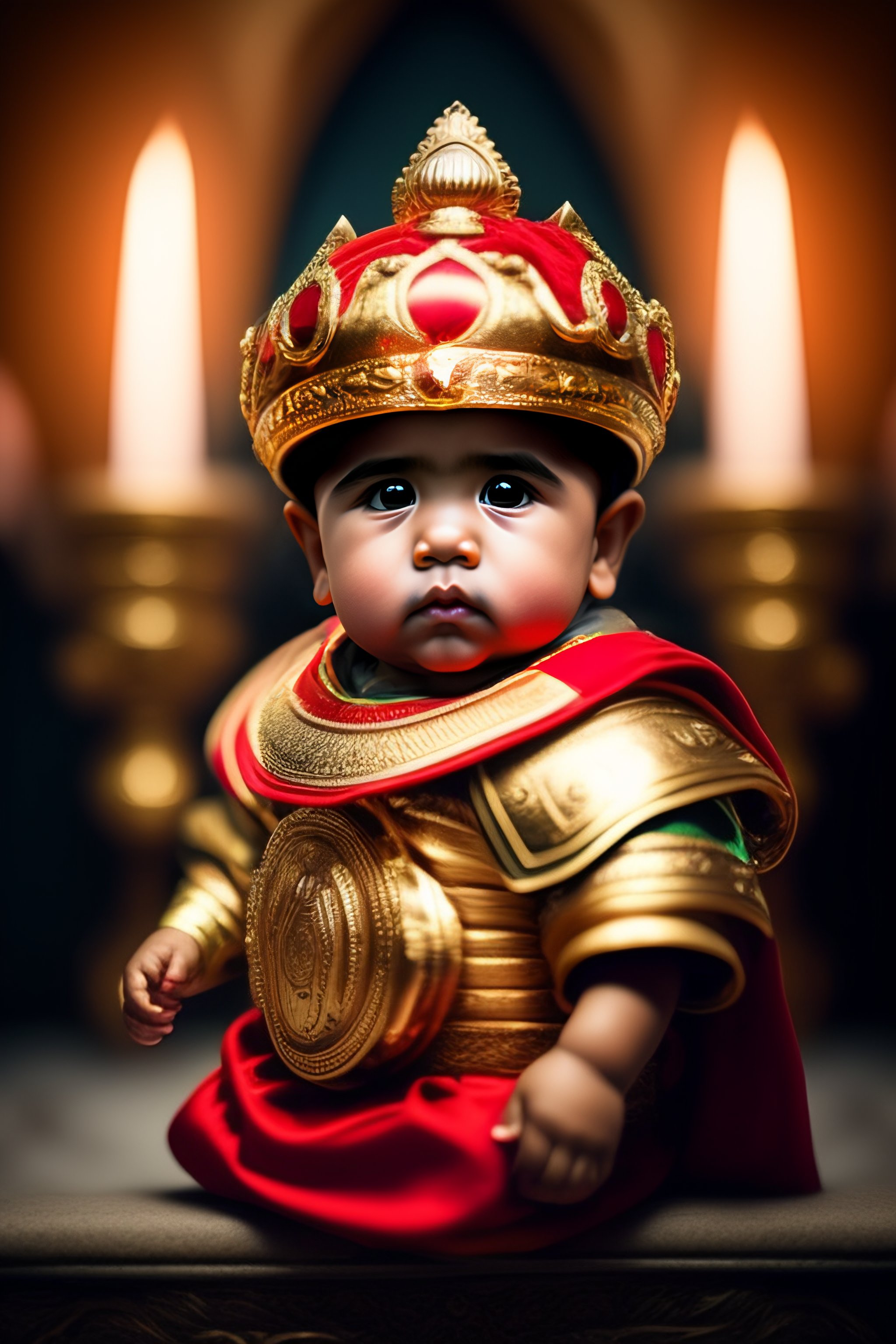 Lexica - A mexican baby boy as the god emperor of mankind, warhammer