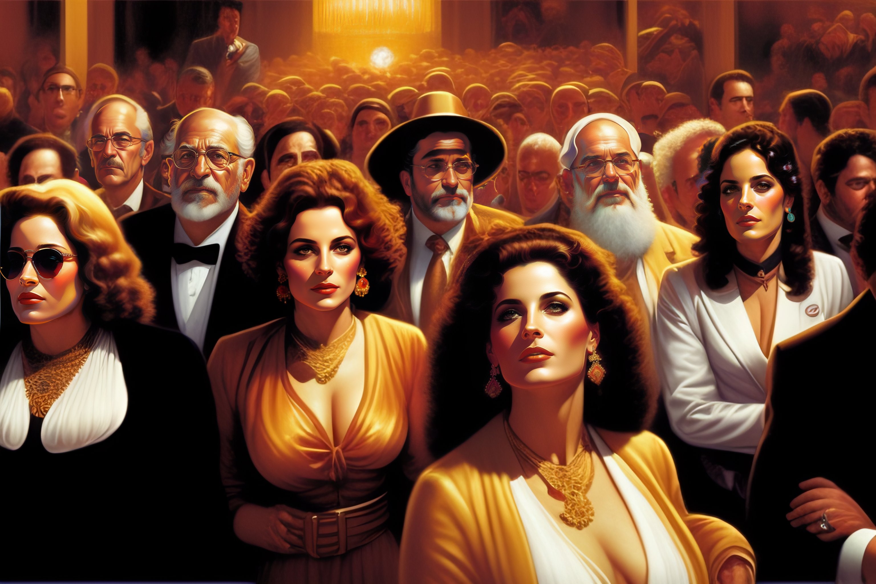 Lexica - Picture of a modern synagogue on the Sabbath, crowded with ...