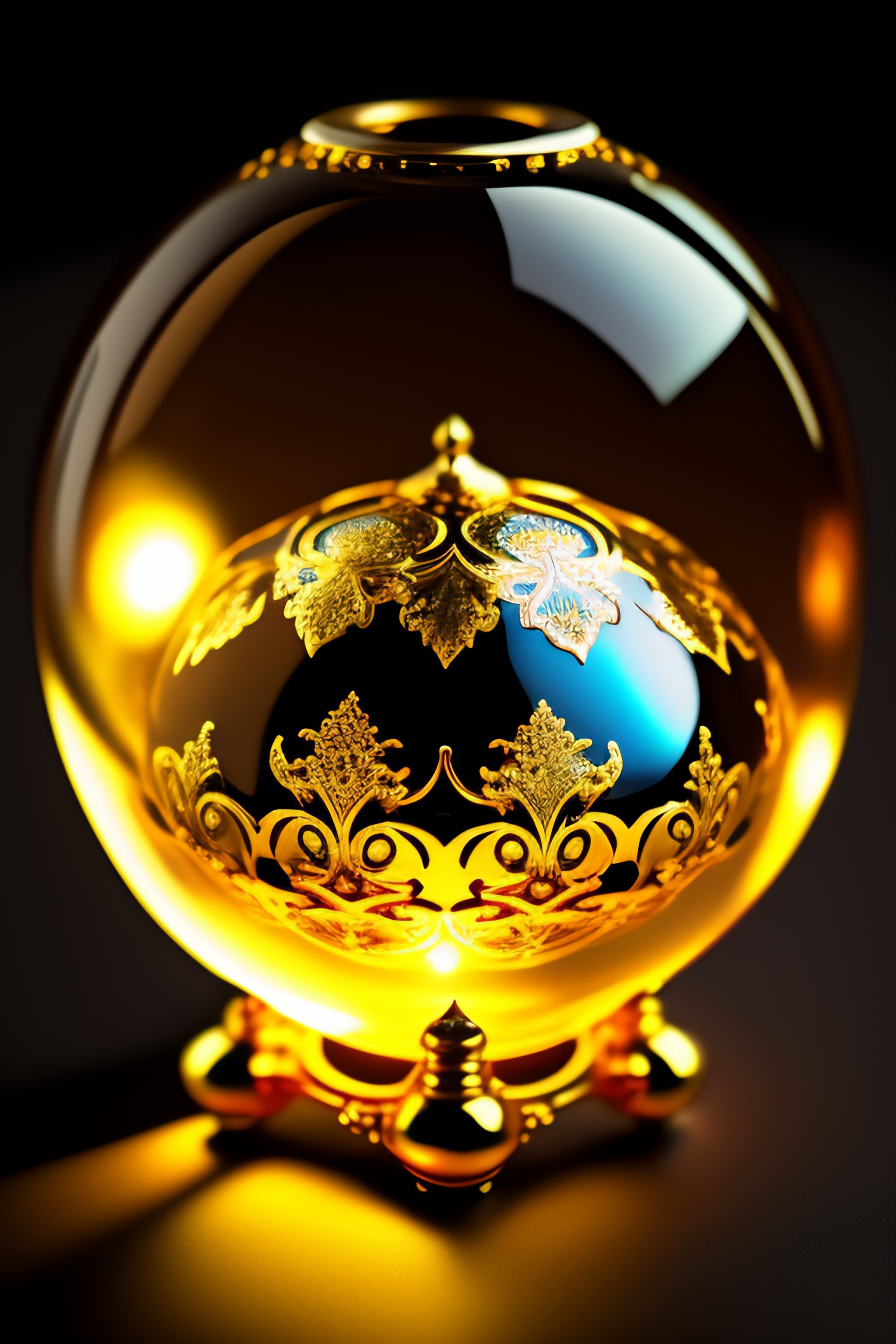 Lexica - Dress glass orb, reflecting light ,Light refraction fantasy ...