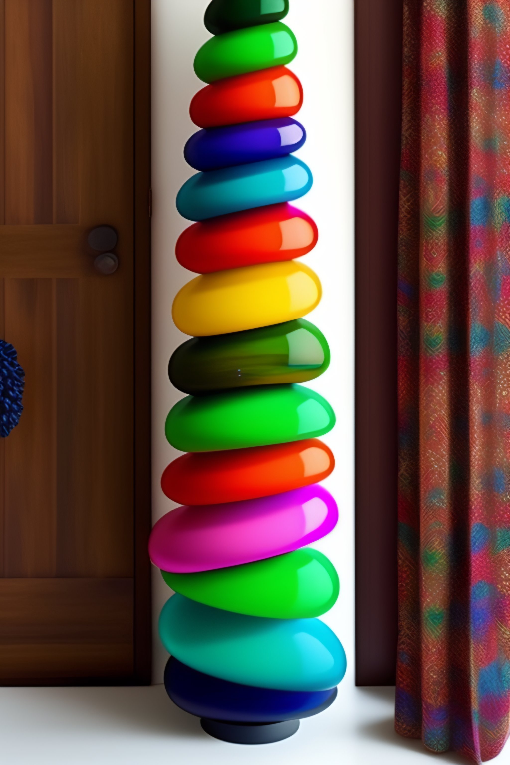 Lexica - An artistic and colorful coat rack made from a Christmas tree ...