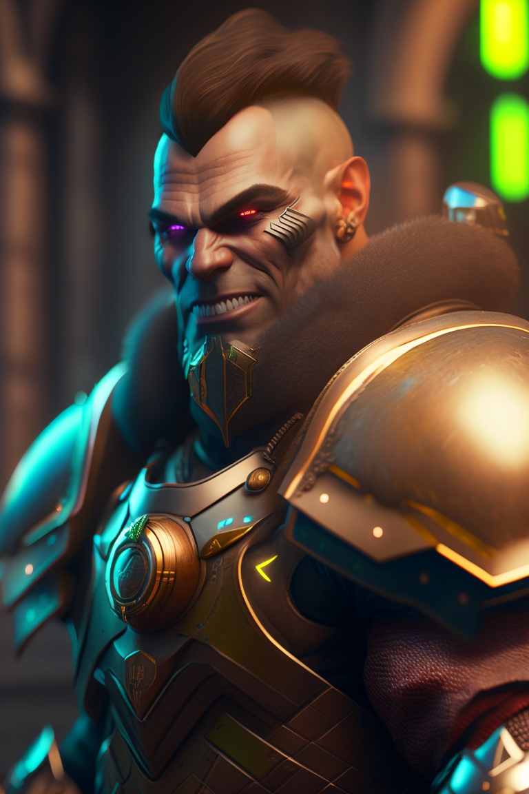 Lexica - Cyberpunk old orc knight, highly detailed, unreal engine 5 ...