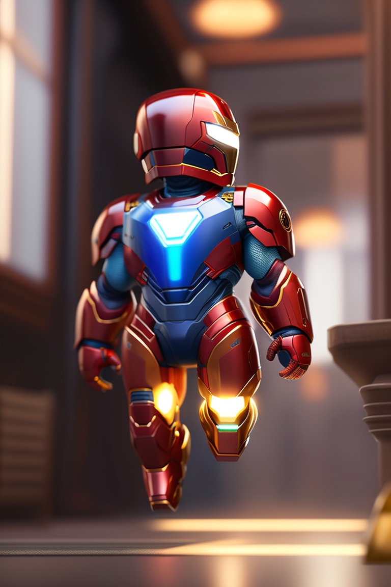 Lexica - Hanging cute little humanoid Iron Man, Unreal Engine ...