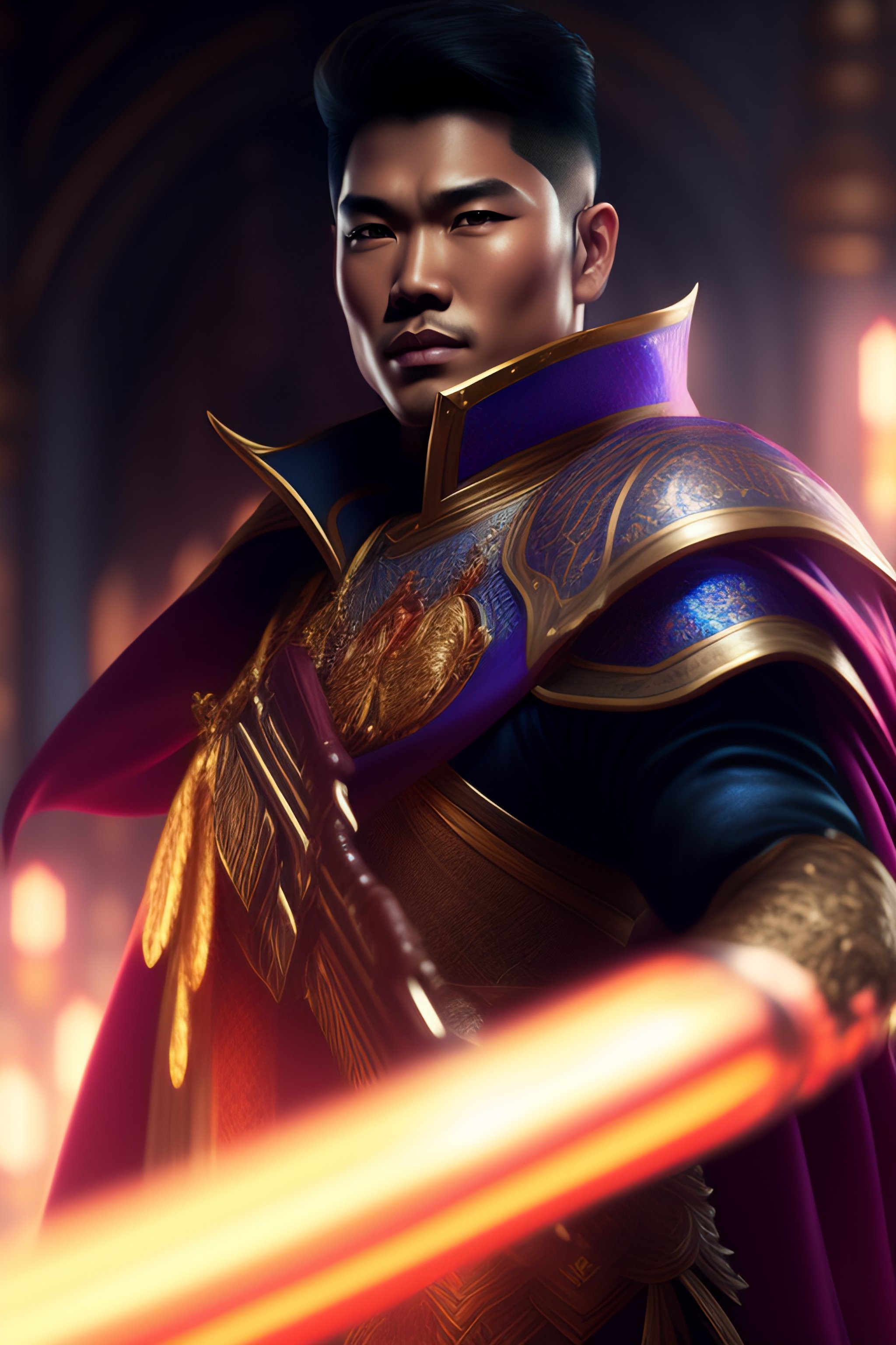 Lexica - Filipino cityguard, intimidating d & d character holding ...