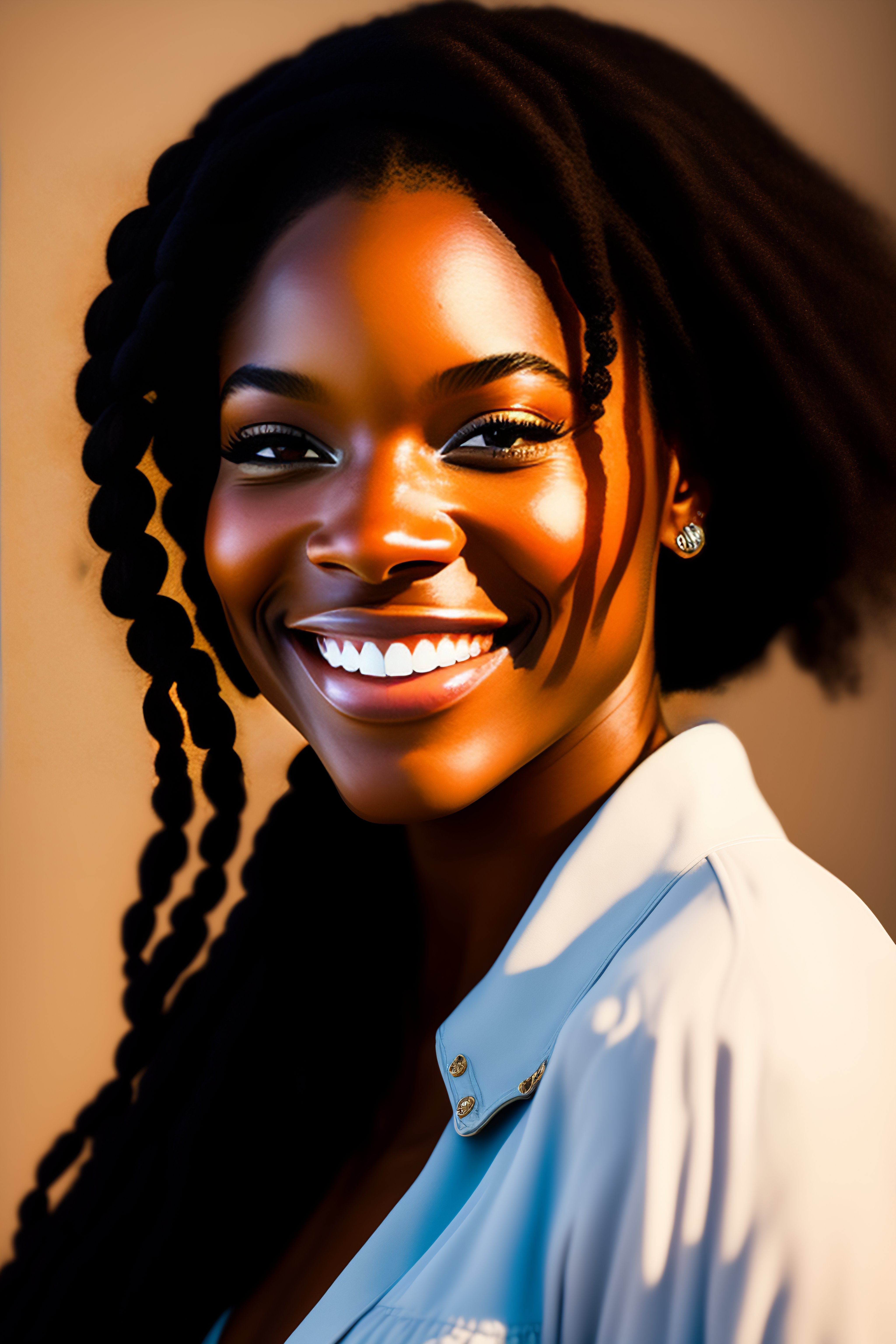 Lexica - Portrait of a uniquely pretty 20 year old black girl ...