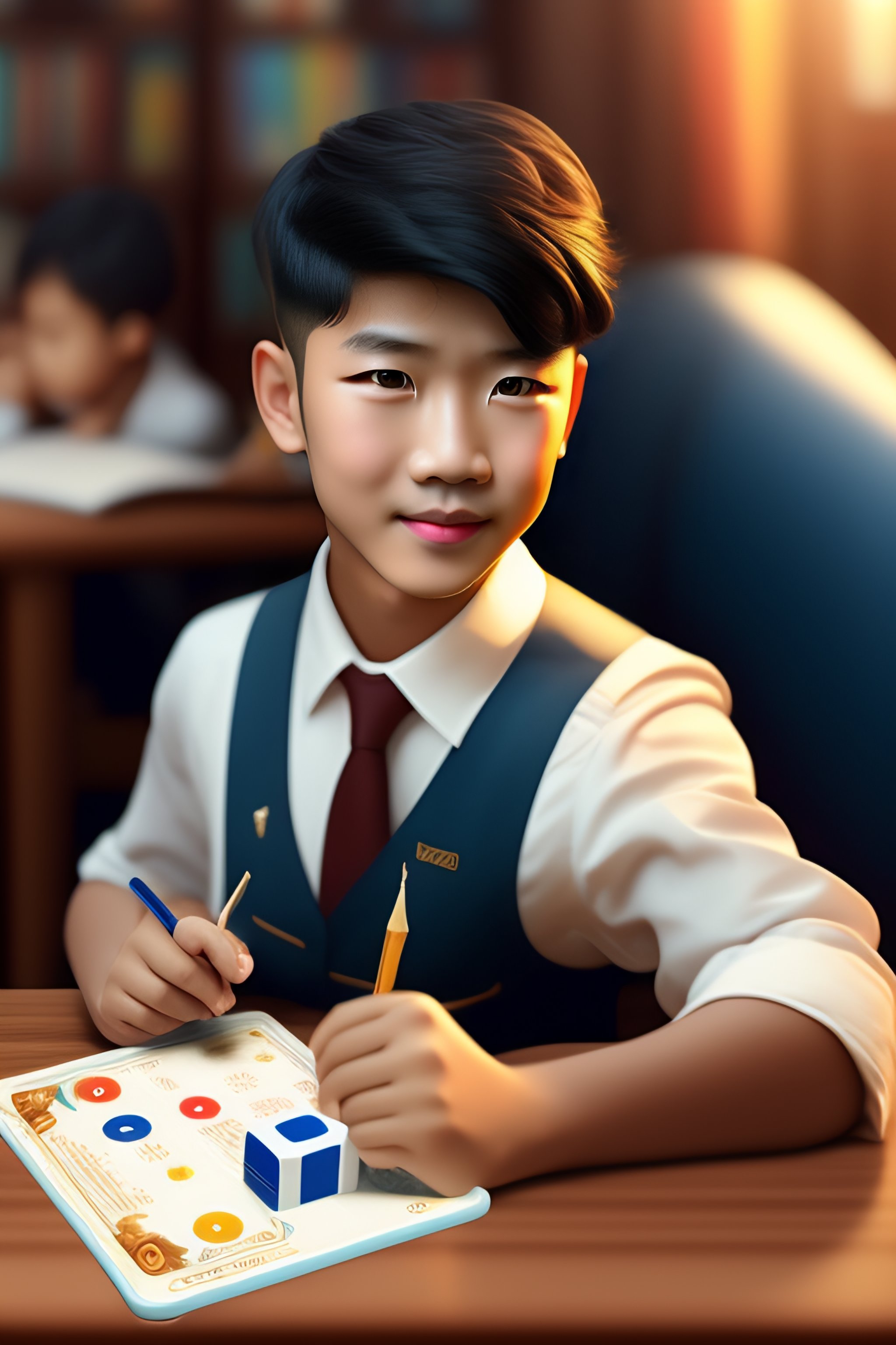 Lexica - Board game character, man a student who studies at school age ...