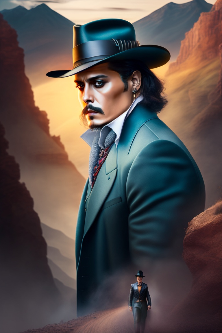 Lexica - Johnny Depp dressed as a vintage detective, full body, going a ...