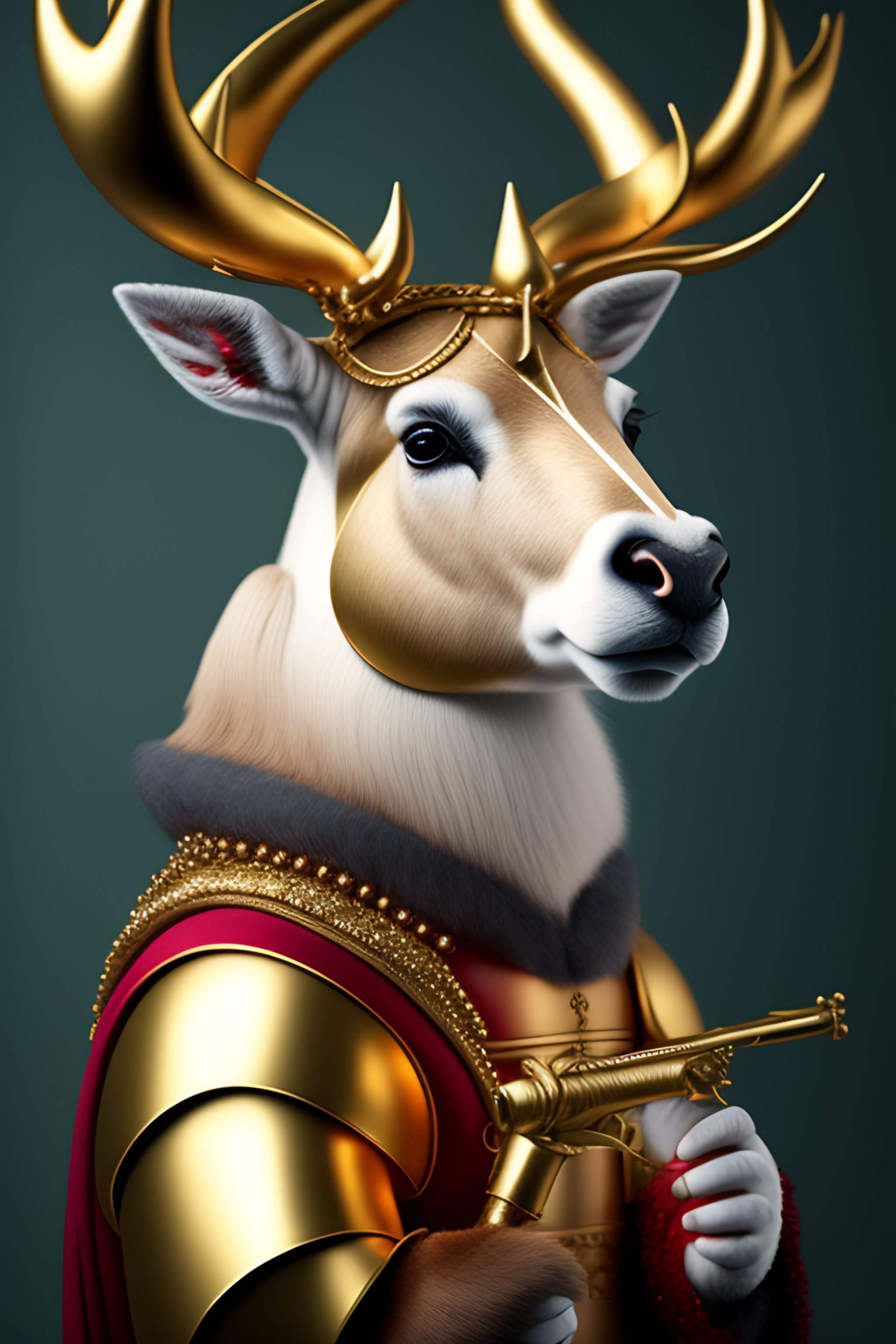 Lexica - Medieval reindeer armed with metallic guns