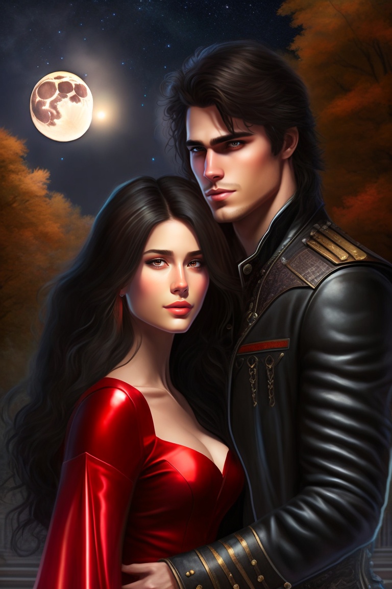Lexica - A Handsome Vampire Male dressed in a black leather jacket with ...
