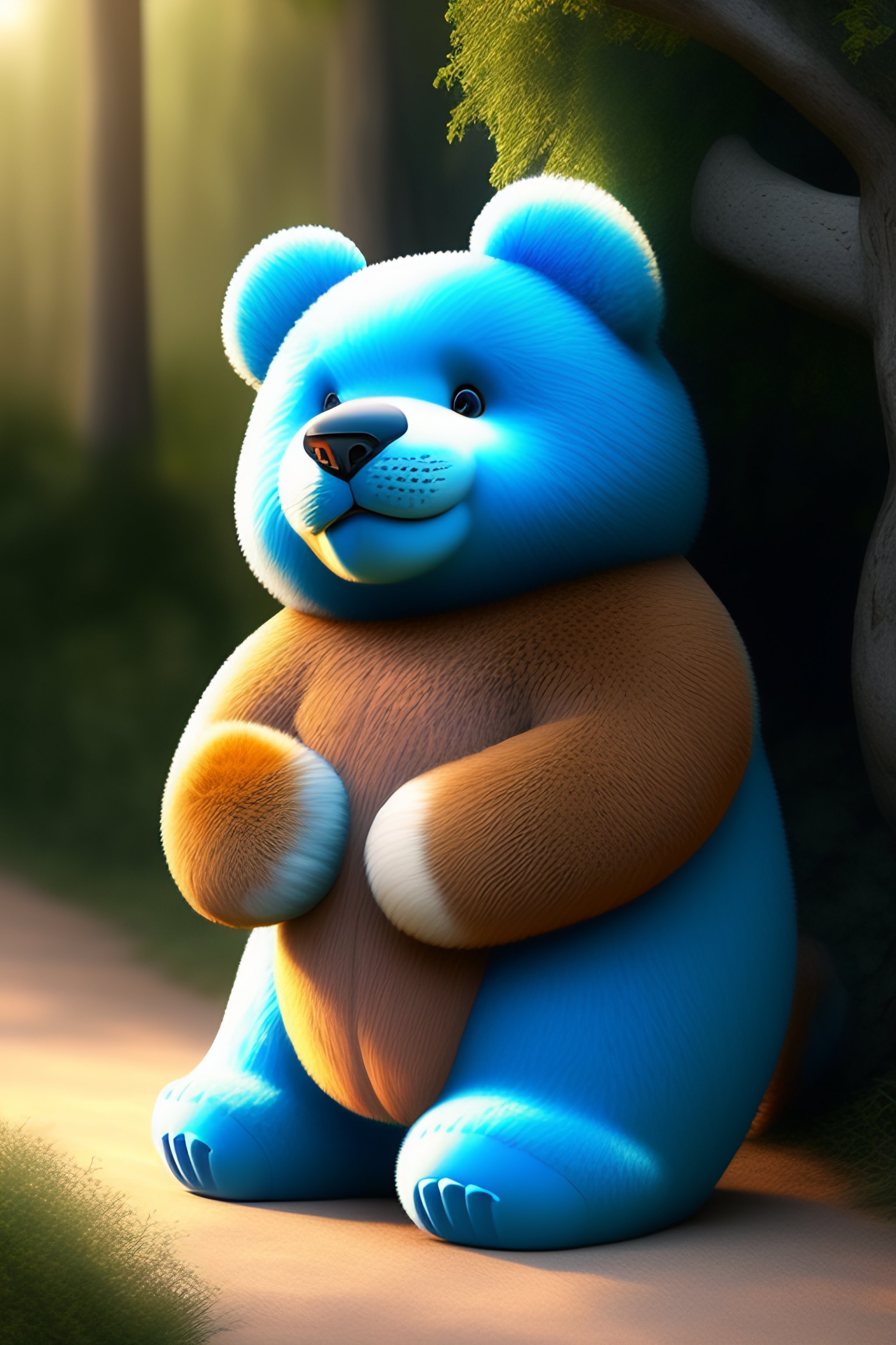 Lexica - Barnoo is a small, loveable, furry blue bear with a round face and big, round ears. His ...