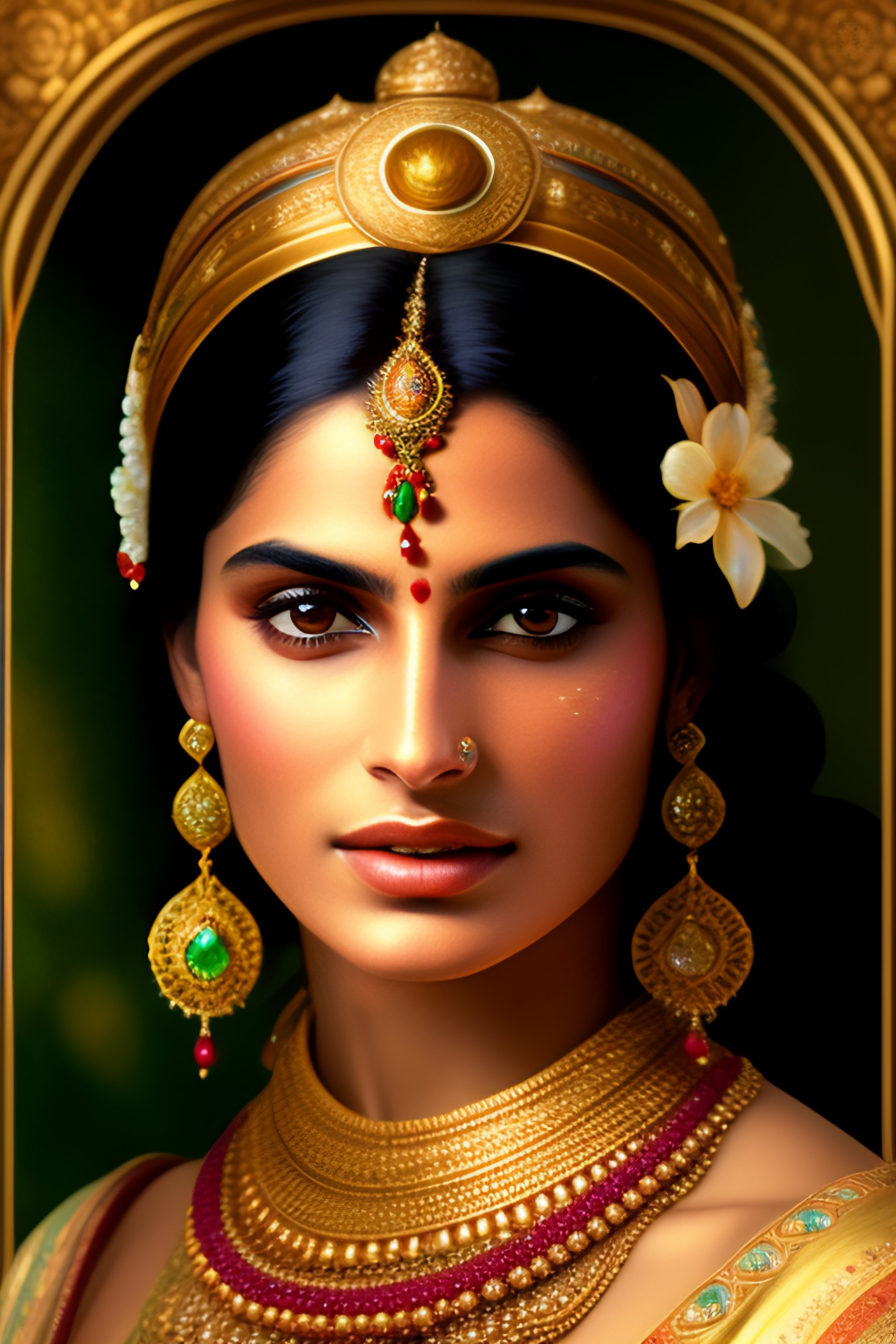 Lexica - Beautiful portrait of an attractive inidan Princess, priyank ...