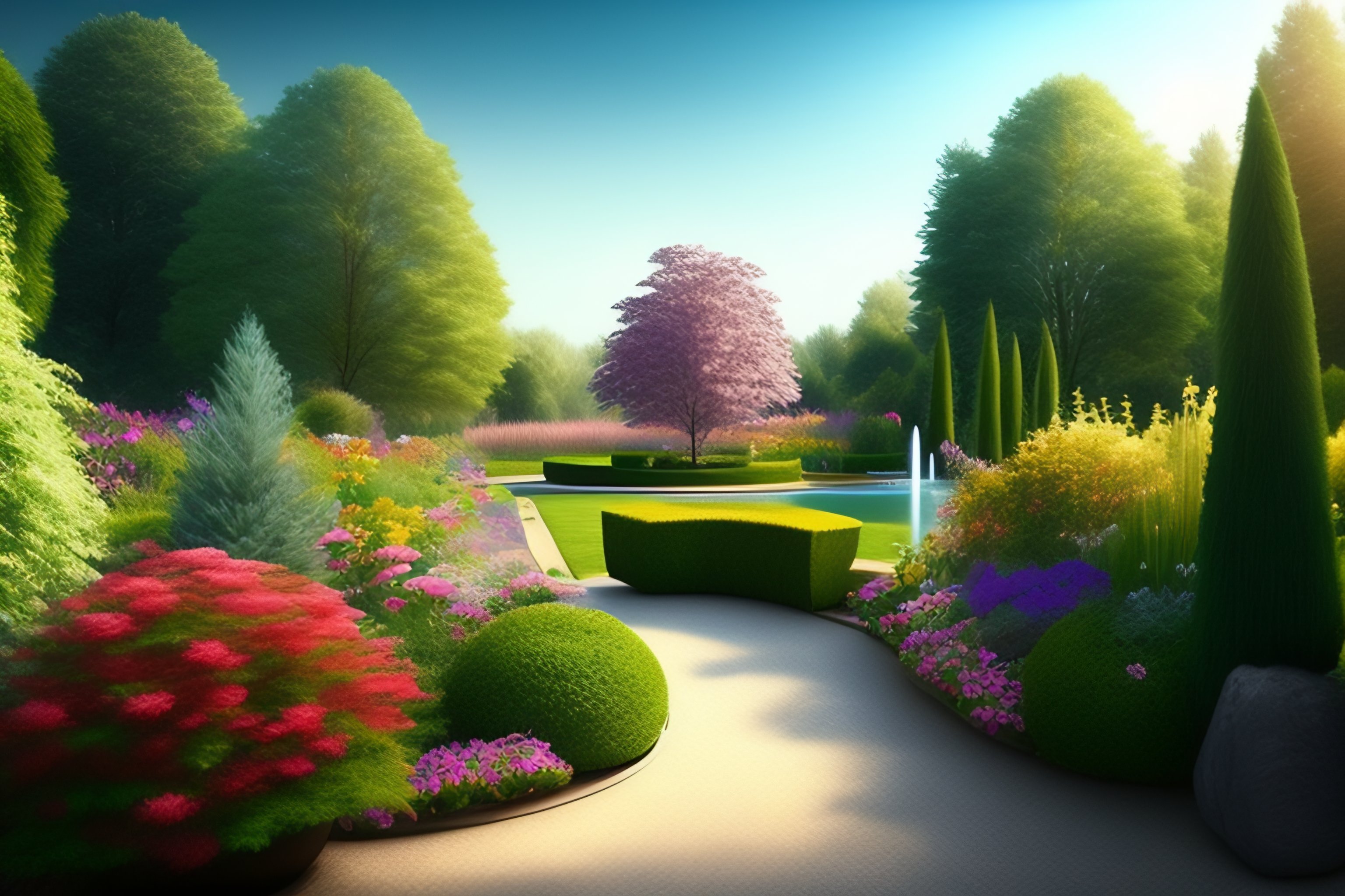 Lexica - Beautiful garden landscape
