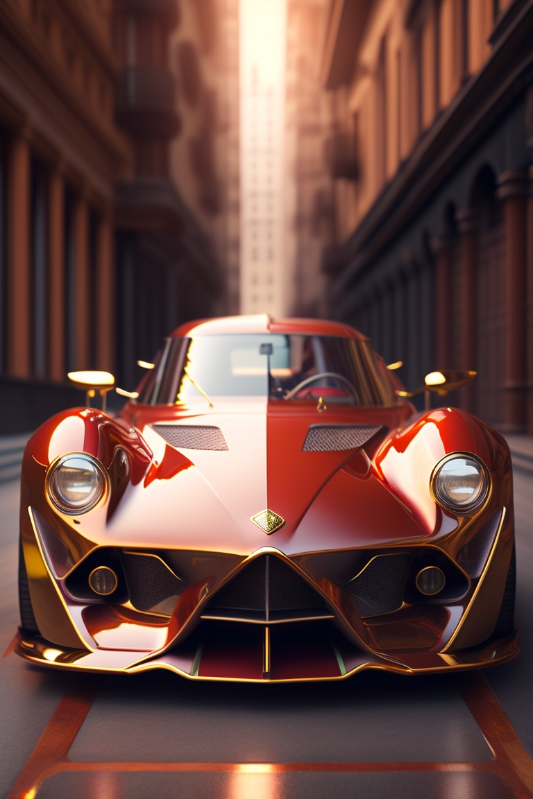 Lexica - Moody hyper car in a steampunk street, highly detailed face ...