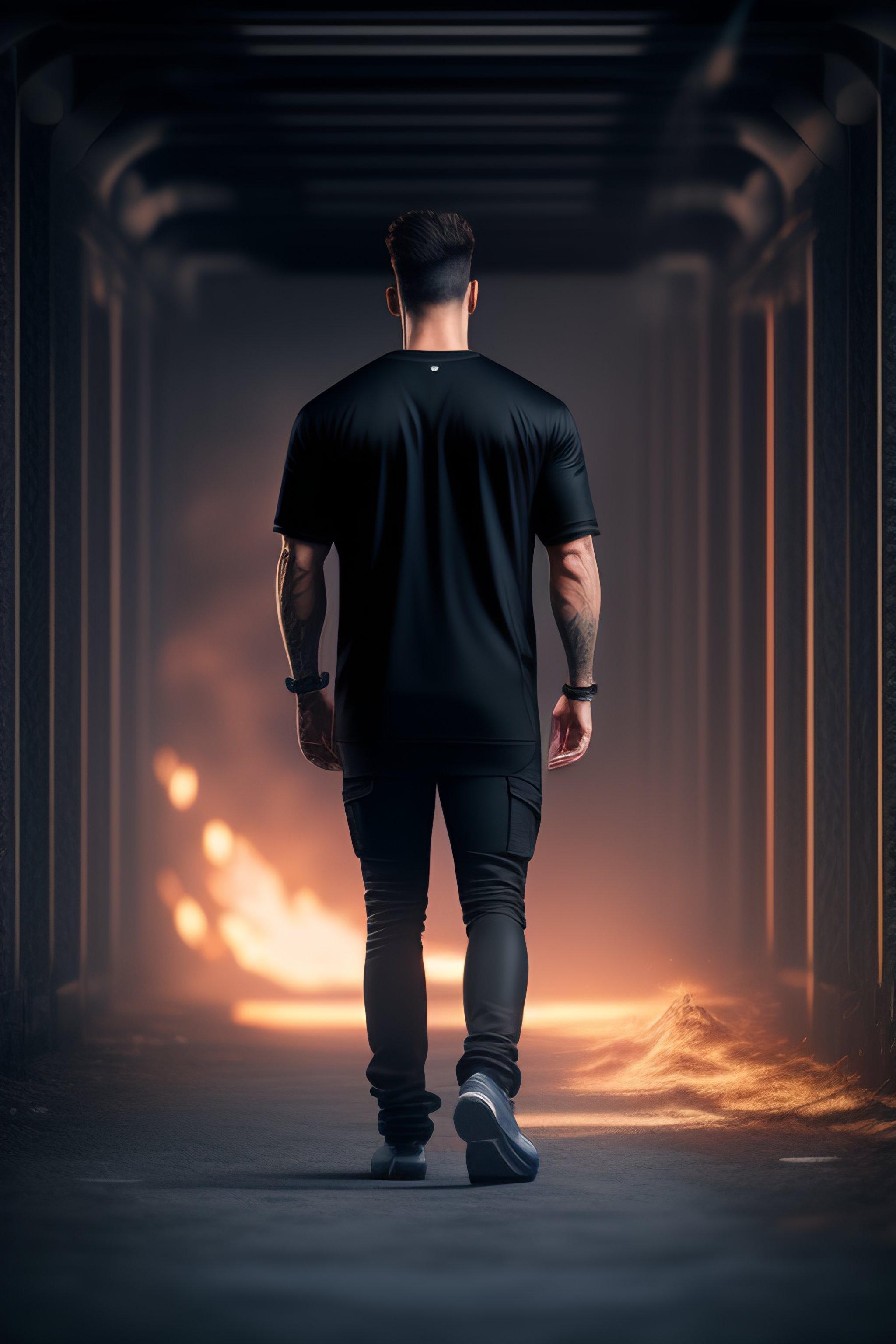 Lexica - Ultra realistic, unreal engine, empty, black T-shirt mockup ...