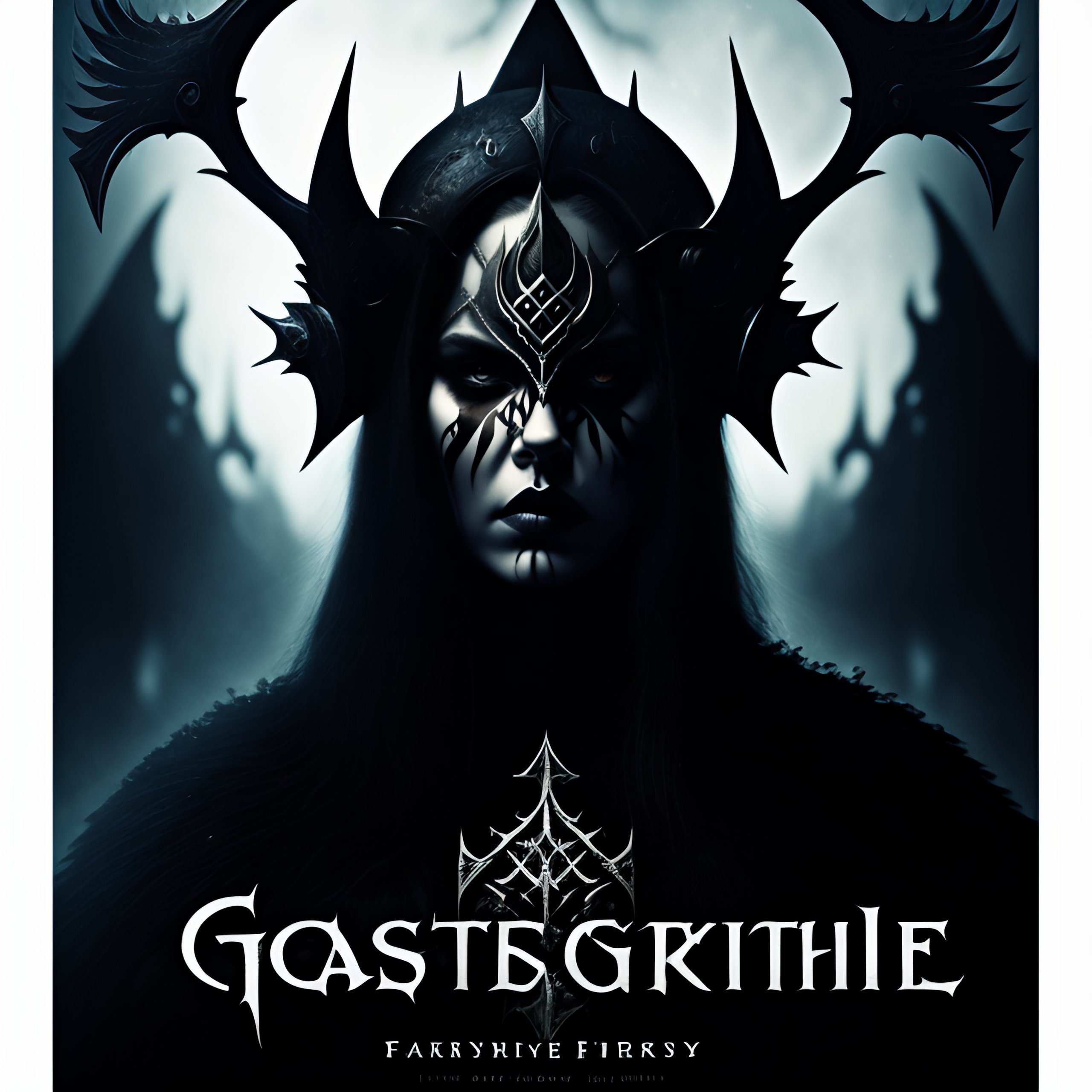 Lexica - Grotesque, dark and depressing black metal fantasy cover.