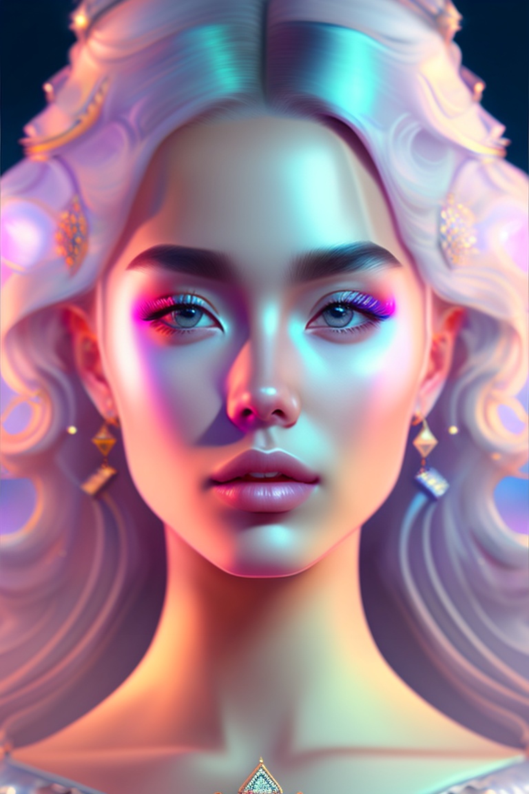 Lexica - AI girl face, future, world materializing body, fantasy ...