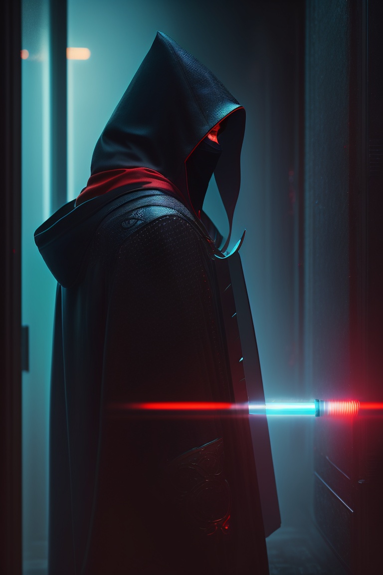 Lexica - A demon with an evil blade in a dark mirror labirint, fog ...