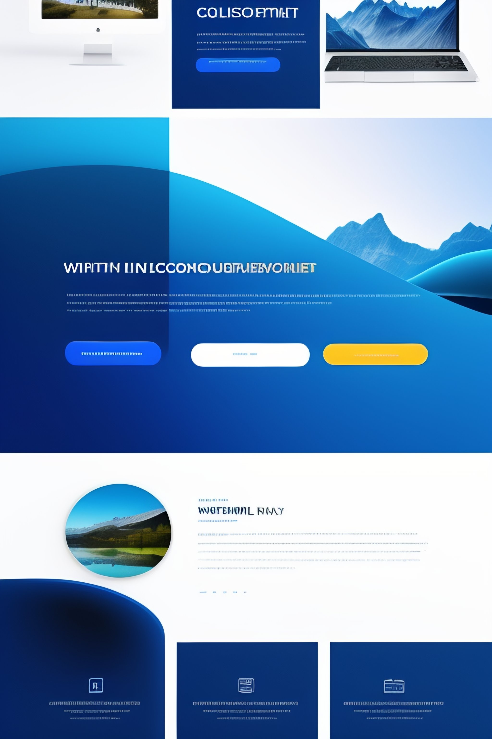 Lexica - Minimalistic clean website brand design portal, blue ...