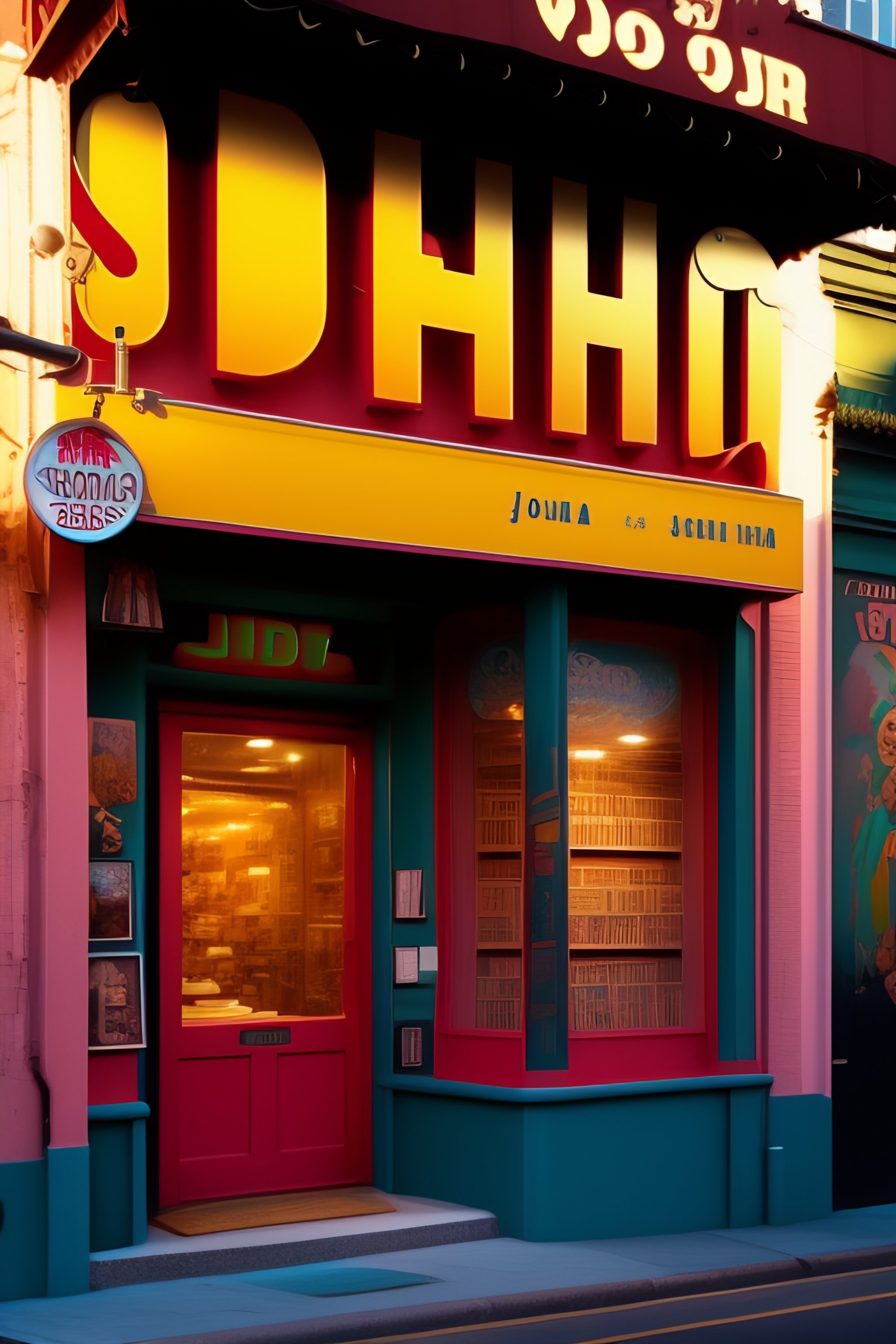 Lexica - "John Doe " cartoon record store