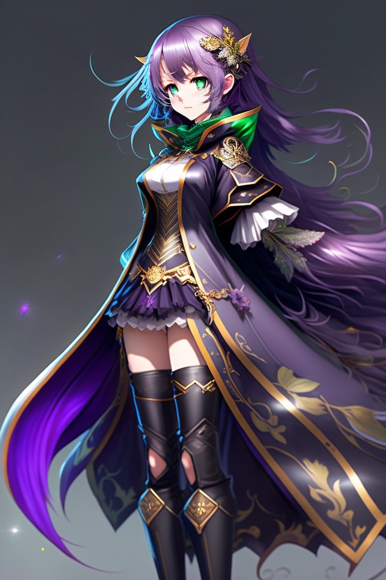 Lexica - A wizard anime girl who has made by diamond embroidered ...