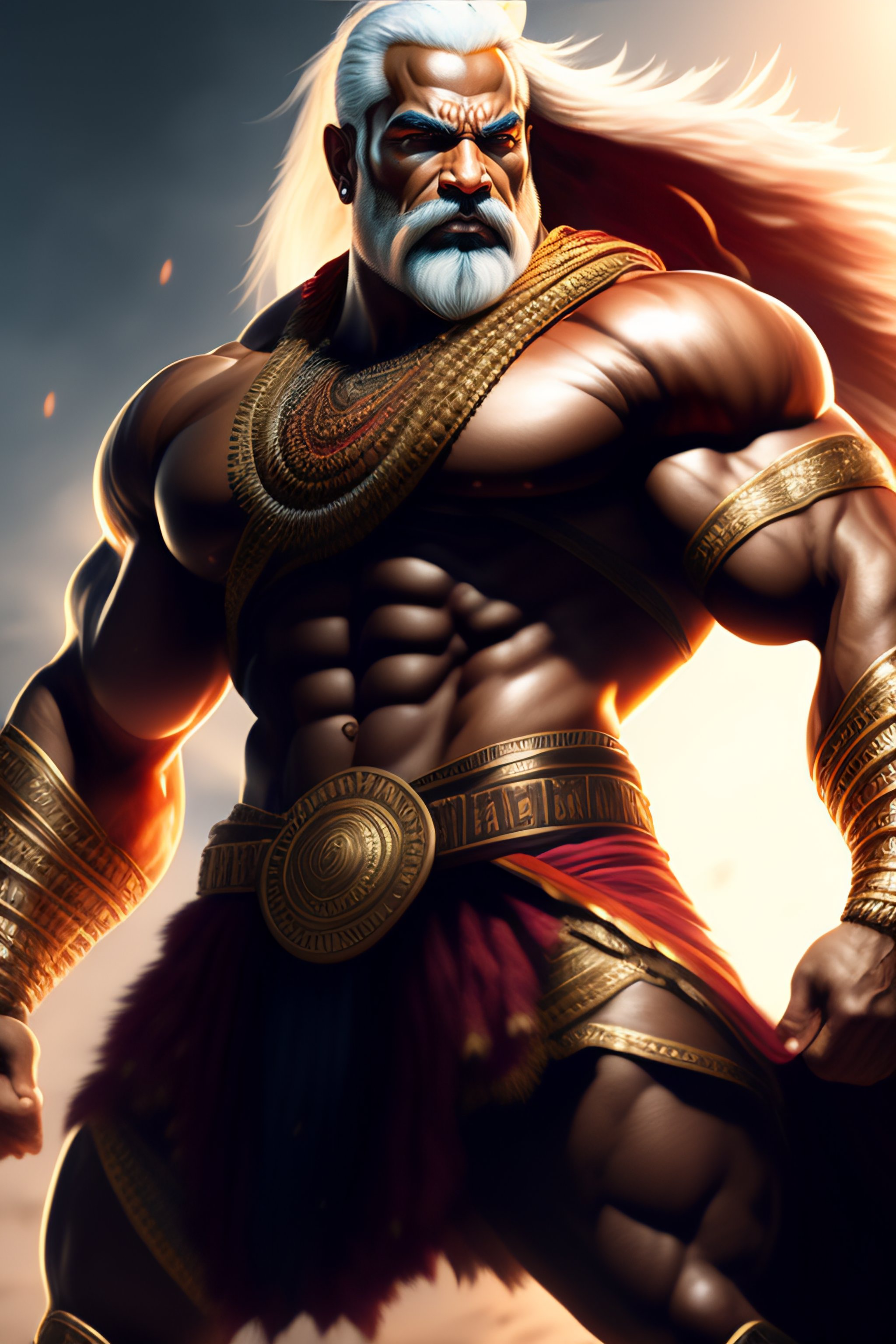 Lexica - Full body potrait of super muscular narendra modi as rugged ...