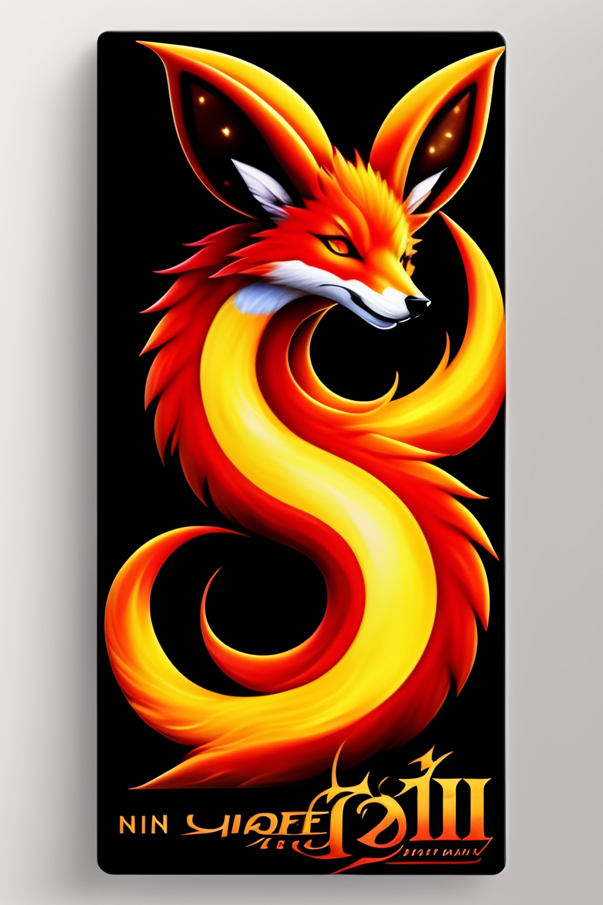 Lexica - Nine-tailed fox in the style of a pokemon card