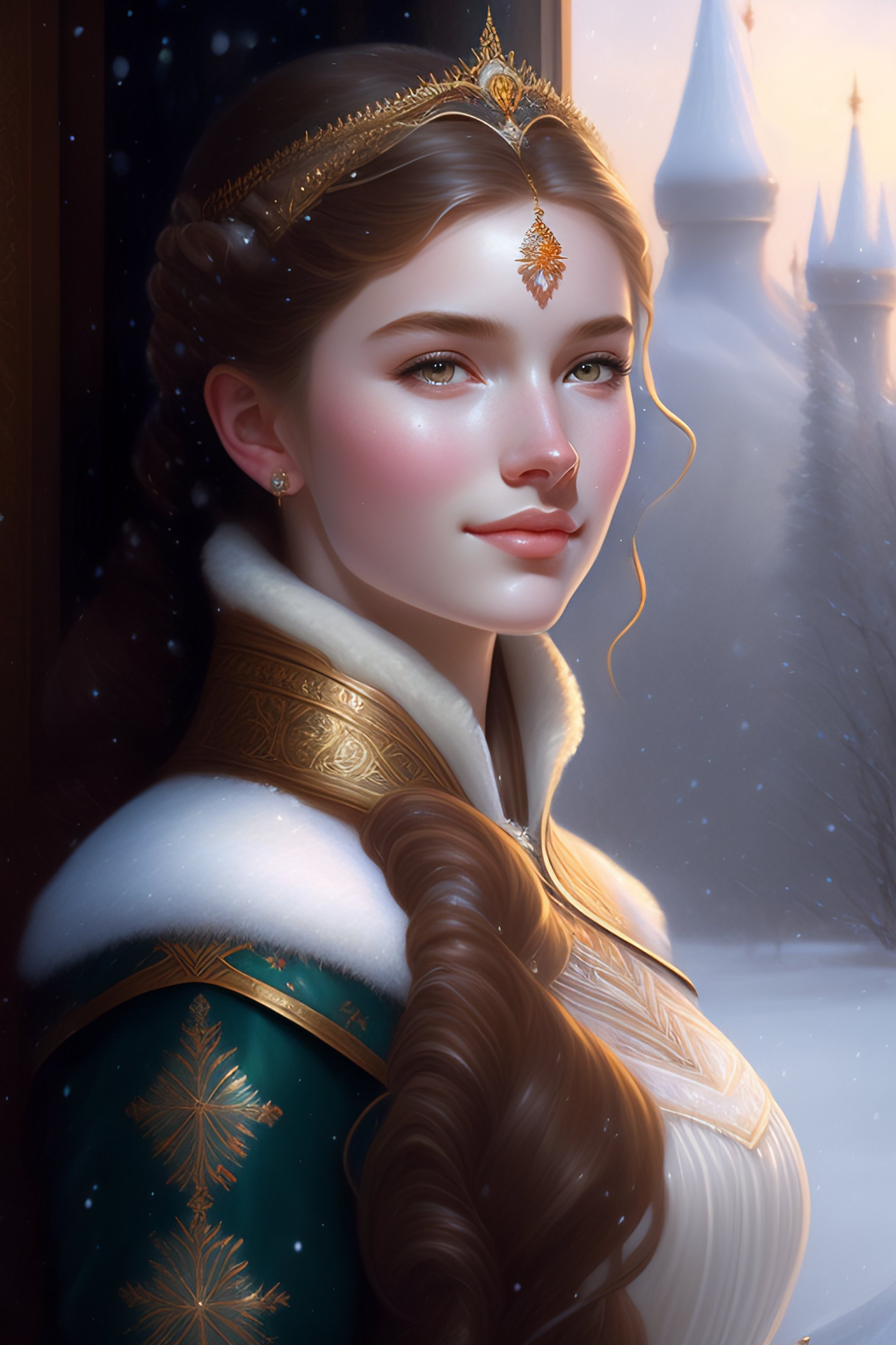 Lexica - A portrait painting of a shy, blushing 1 6 - year old ...