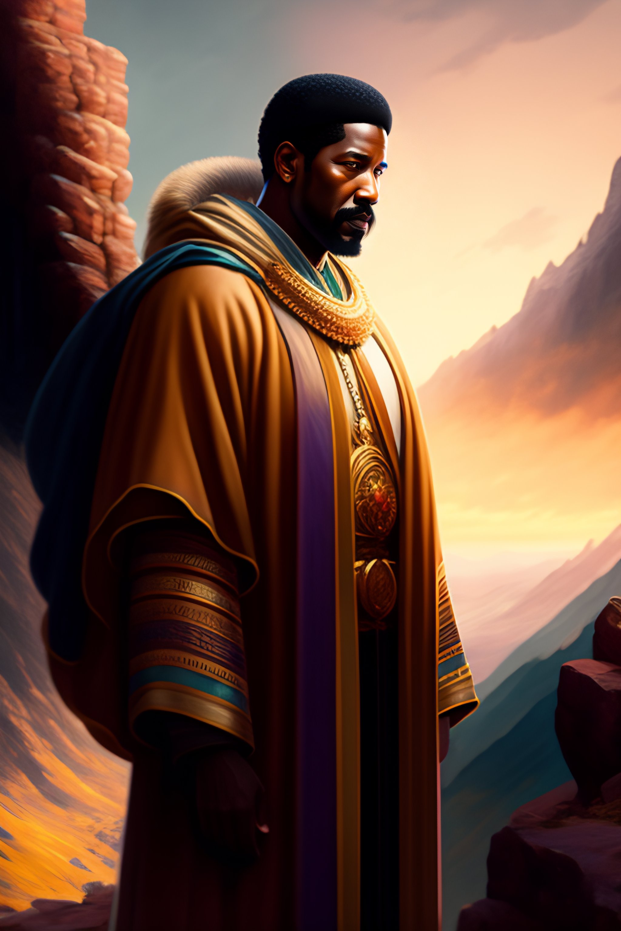 Lexica - Denzel washington portrait Moses holding a commandment on the ...