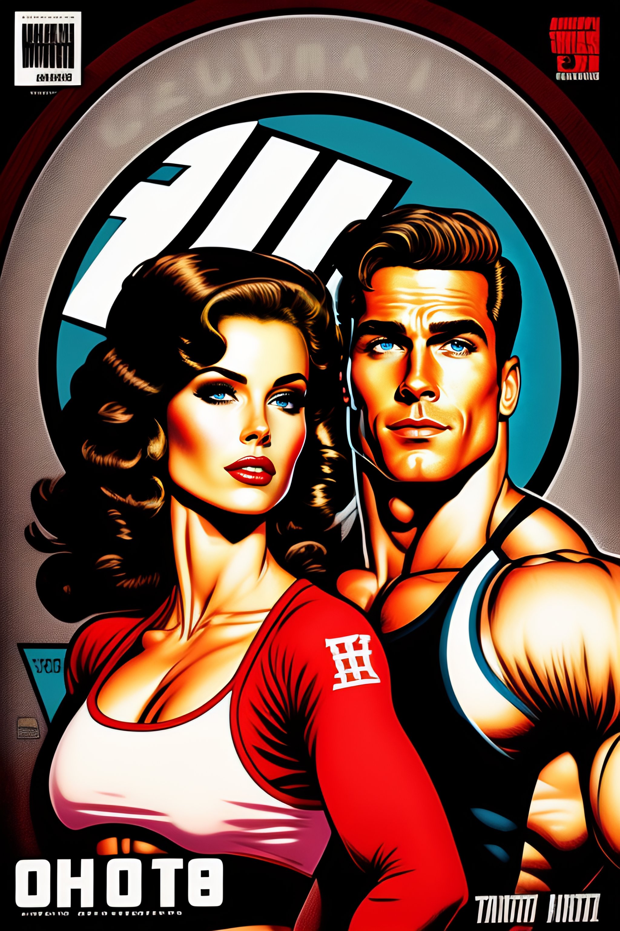 Lexica - Retro comic style artwork, highly detailed white couple, full ...