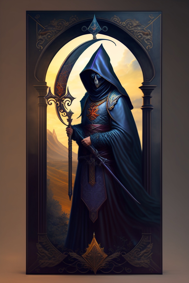 Lexica - Tarot card, grim reaper, fantasy art, Ghost of death with a ...