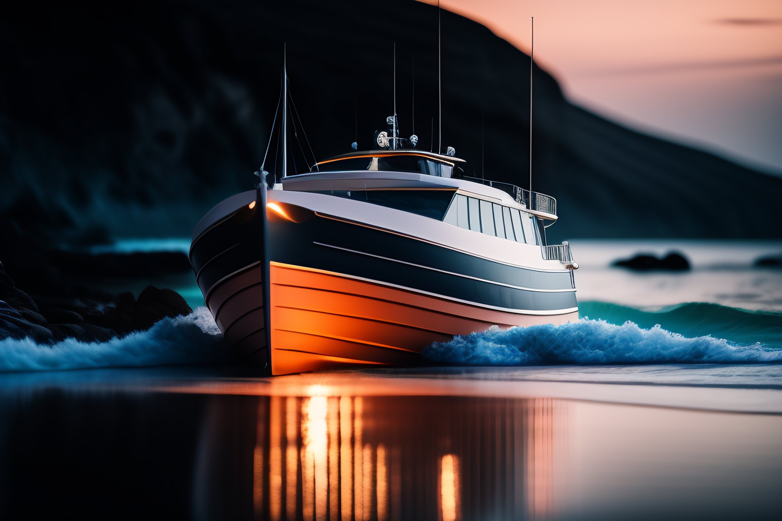 Lexica - Cinematic scene of a boat , sharp, 35 mm, 8k, cinematic ...