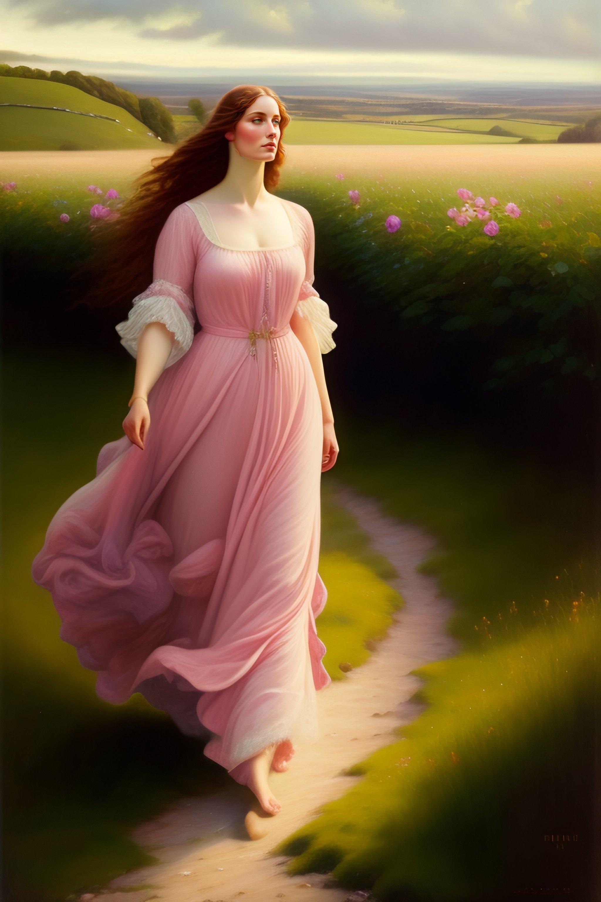 Lexica - Romantic pre-Raphaelite style oil painting portrait of a giant ...