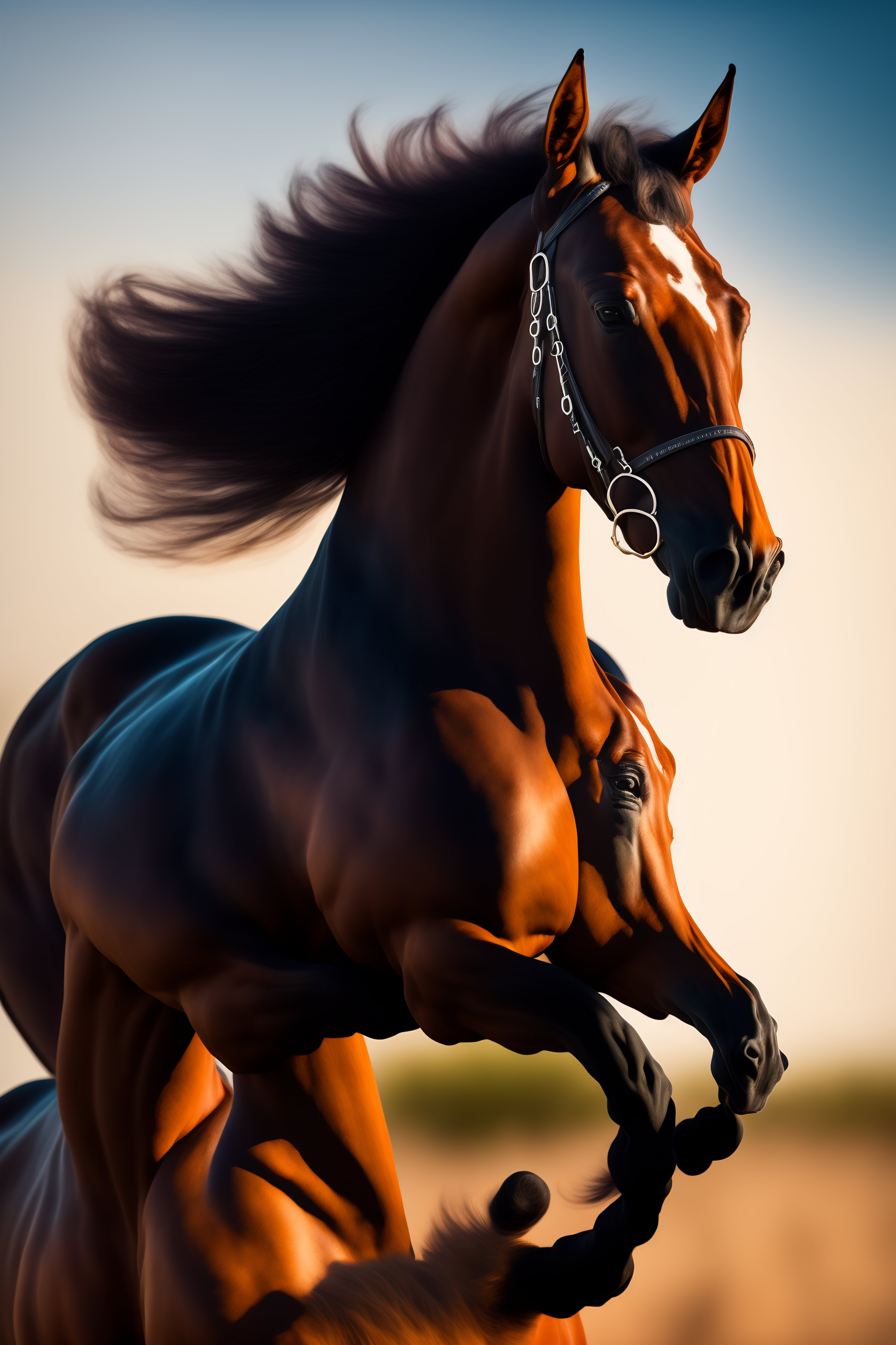 Lexica - Metaverse horse ruing fast