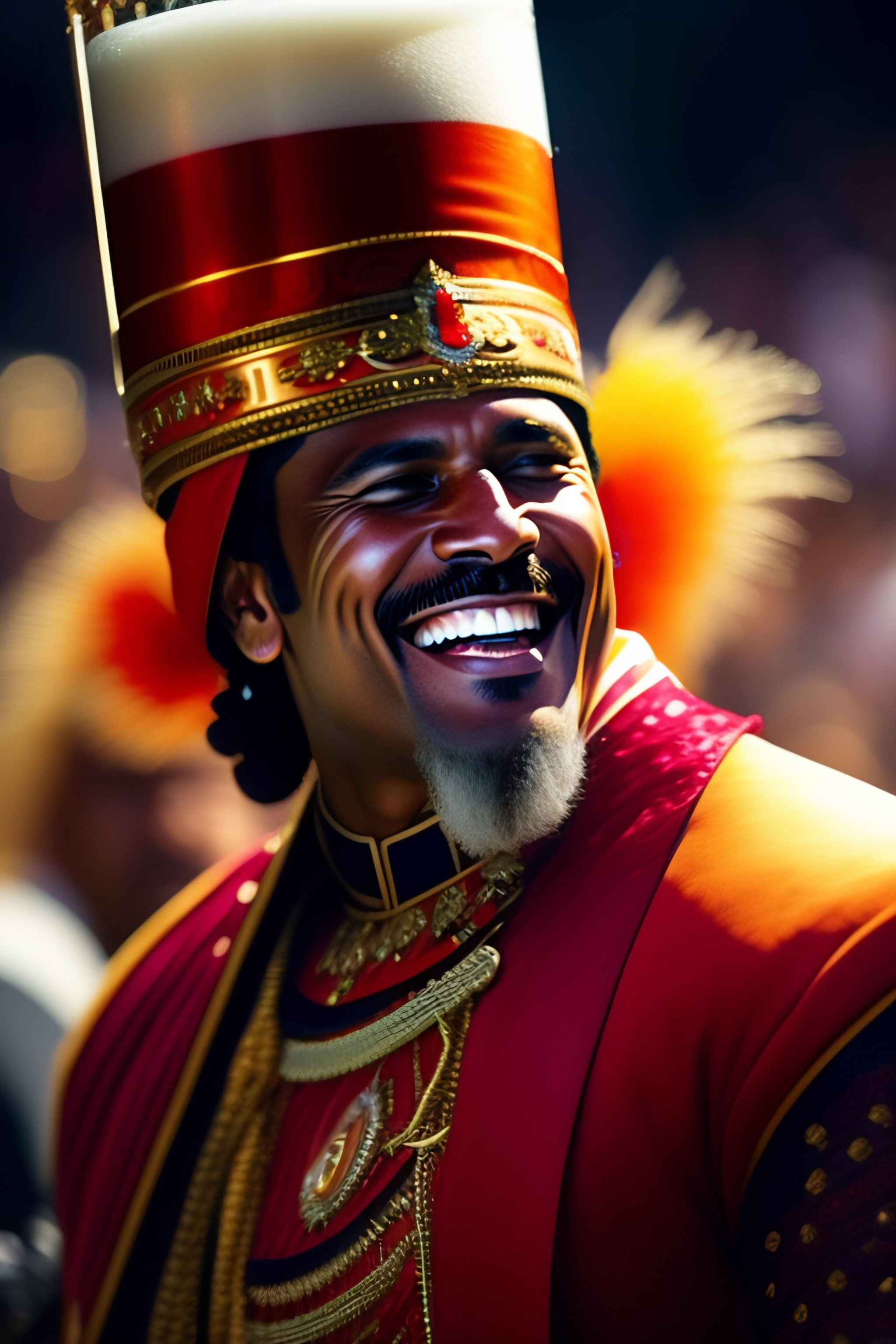 Lexica - The chief of the army dancing and people laugh, celebrate ...