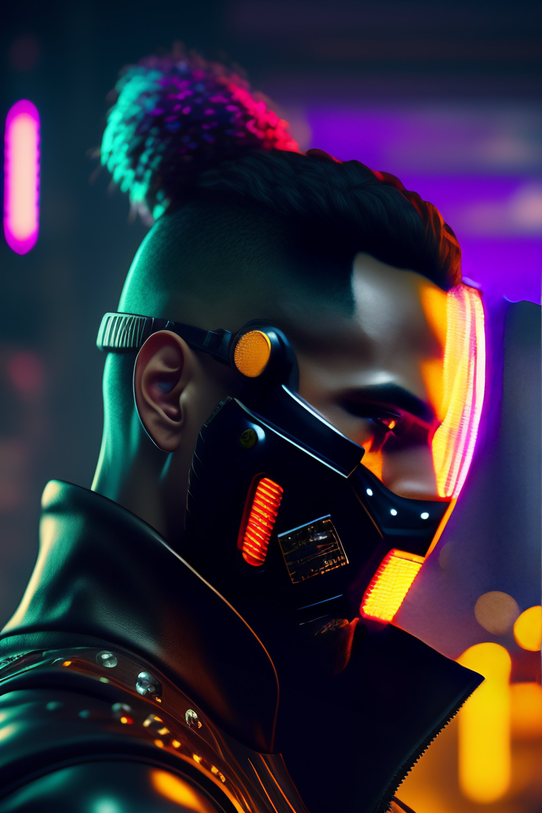 Lexica - Cyberpunk 2077 plagued mask man