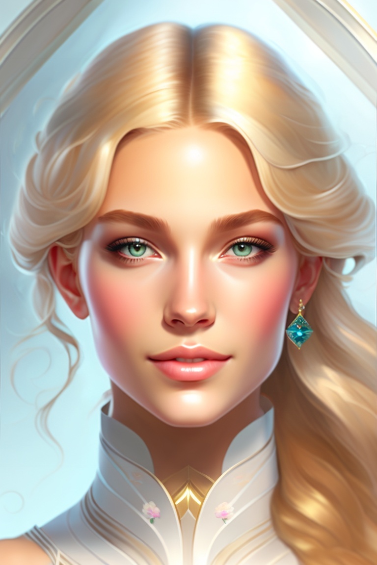 Lexica - Beautiful symmetrical face, portrait of young woman blessed ...