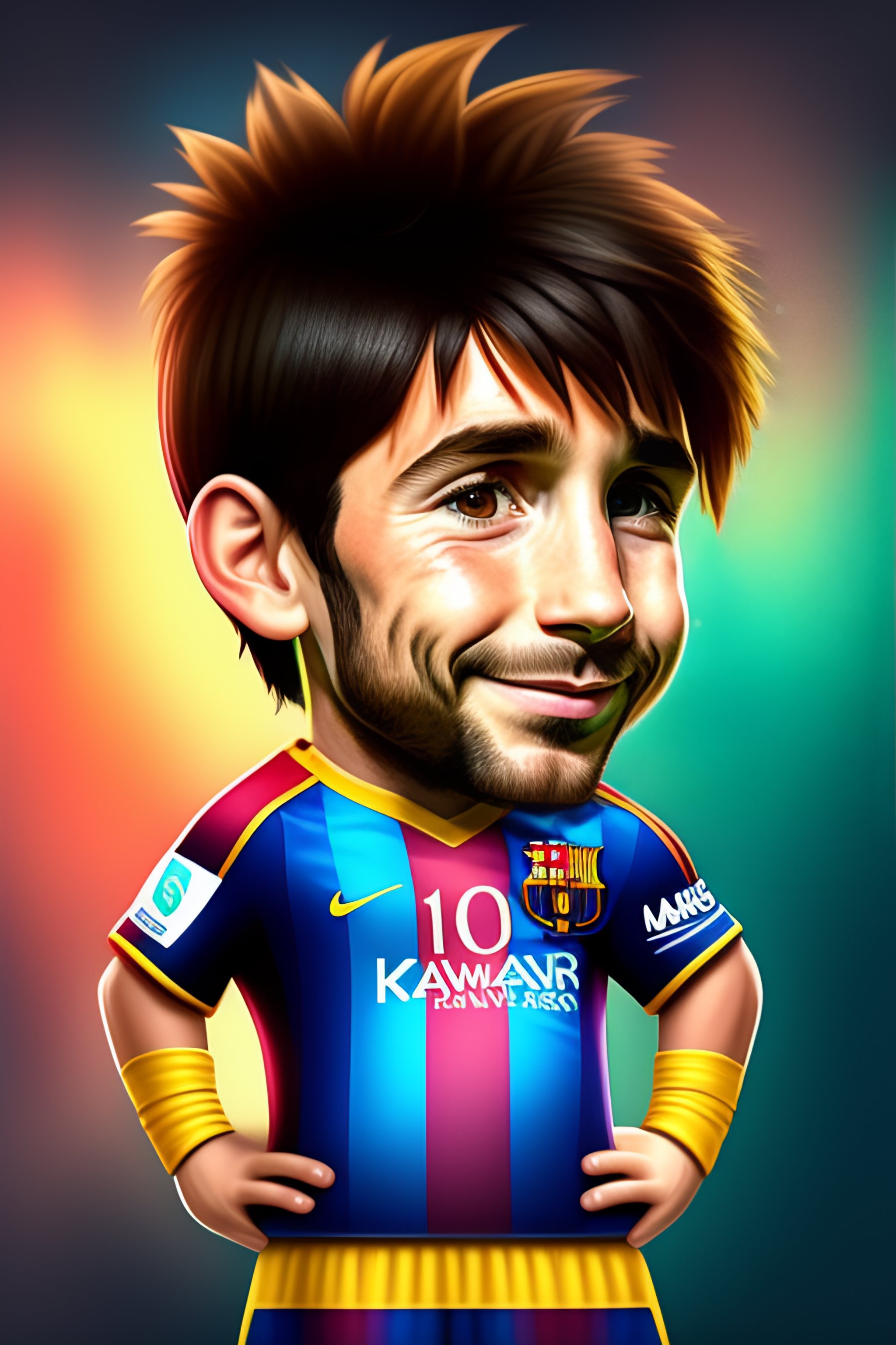 Lexica - Lionel messi mascot cartoon character football