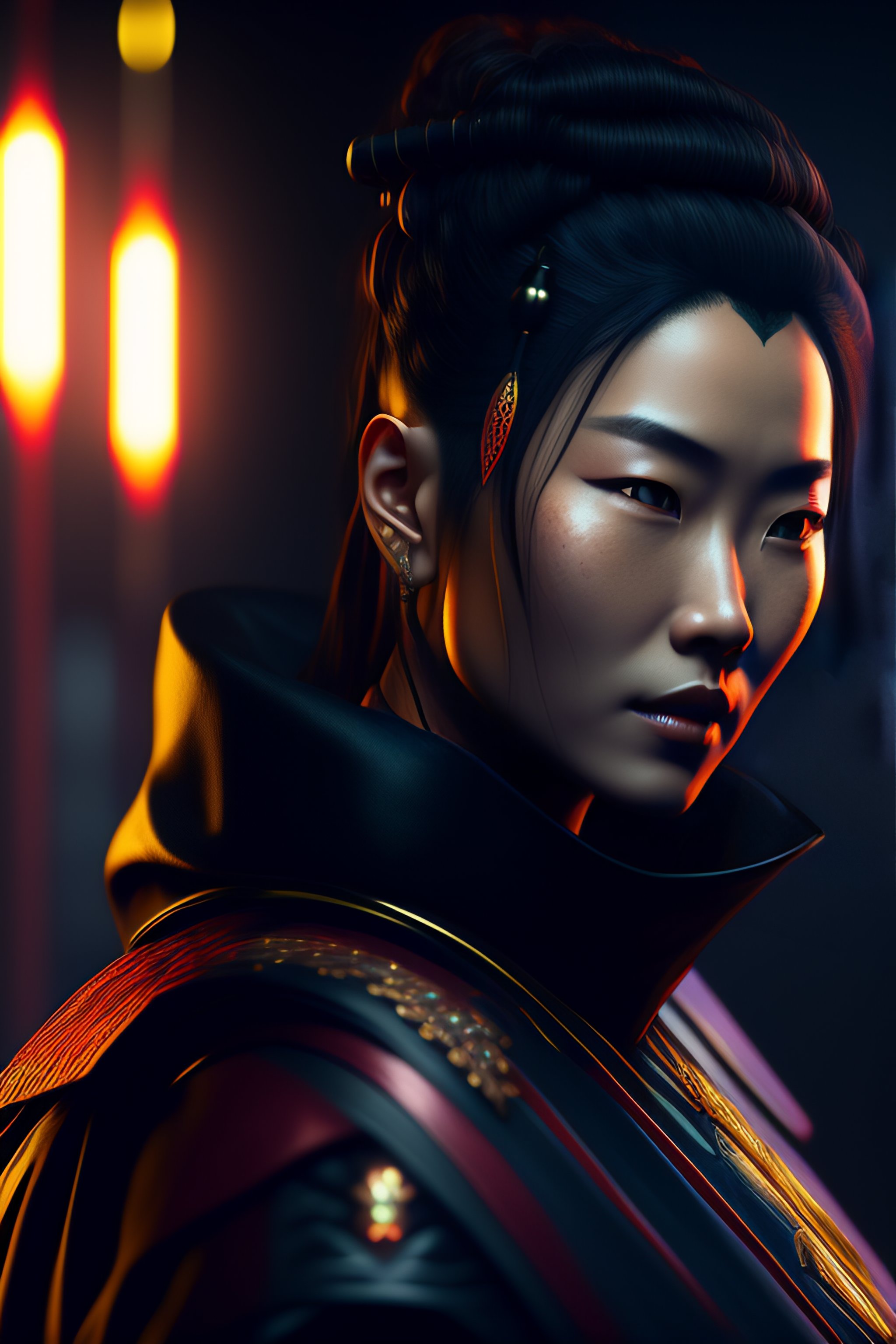 Lexica - Cyberpunk samurai, portait, cinematic lighting, horror, ultra ...