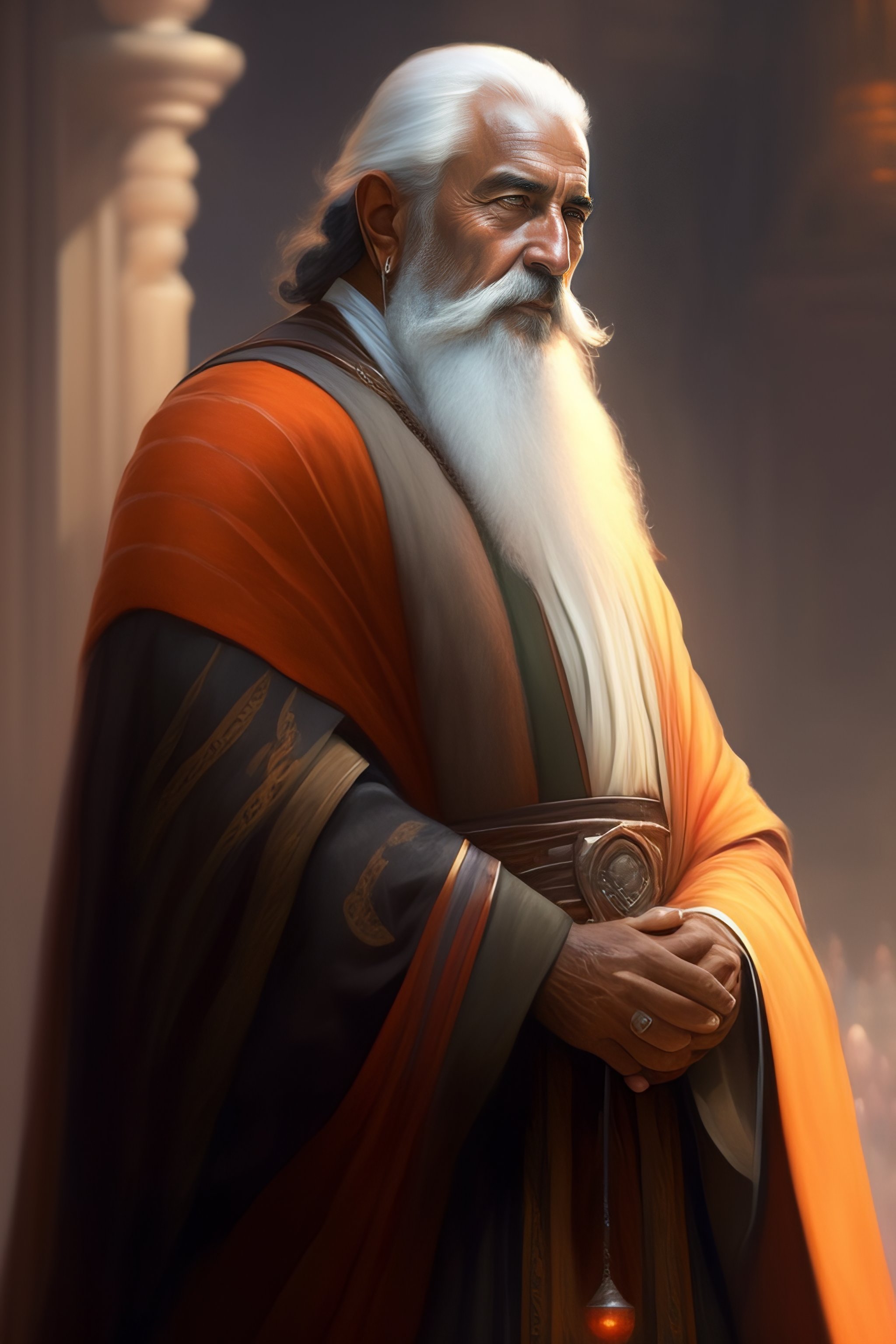 Lexica - Portrait of a man by Greg Rutkowski, an old Jedi, arabian ...
