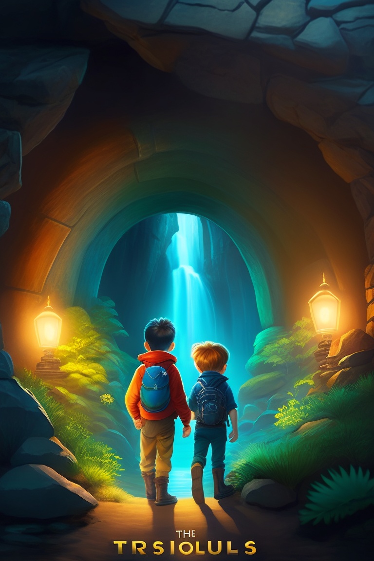 Lexica - Children's storybook cover with title written on it "The Cave ...