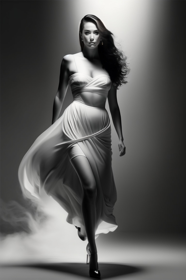Lexica - Pencil grayscale, full body, dynamic pose, theatrical lighting, toga, beautiful woman