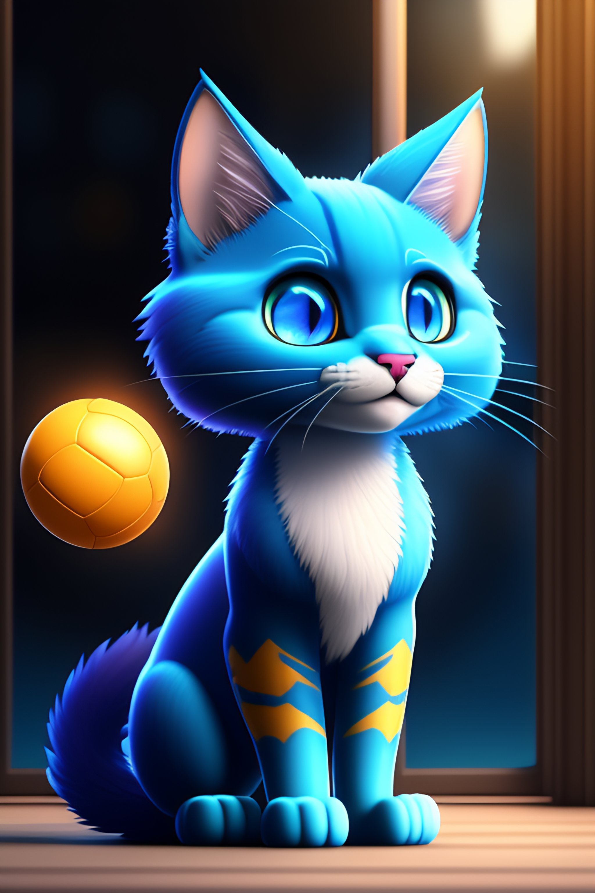 Blue Cat Cartoon Characters