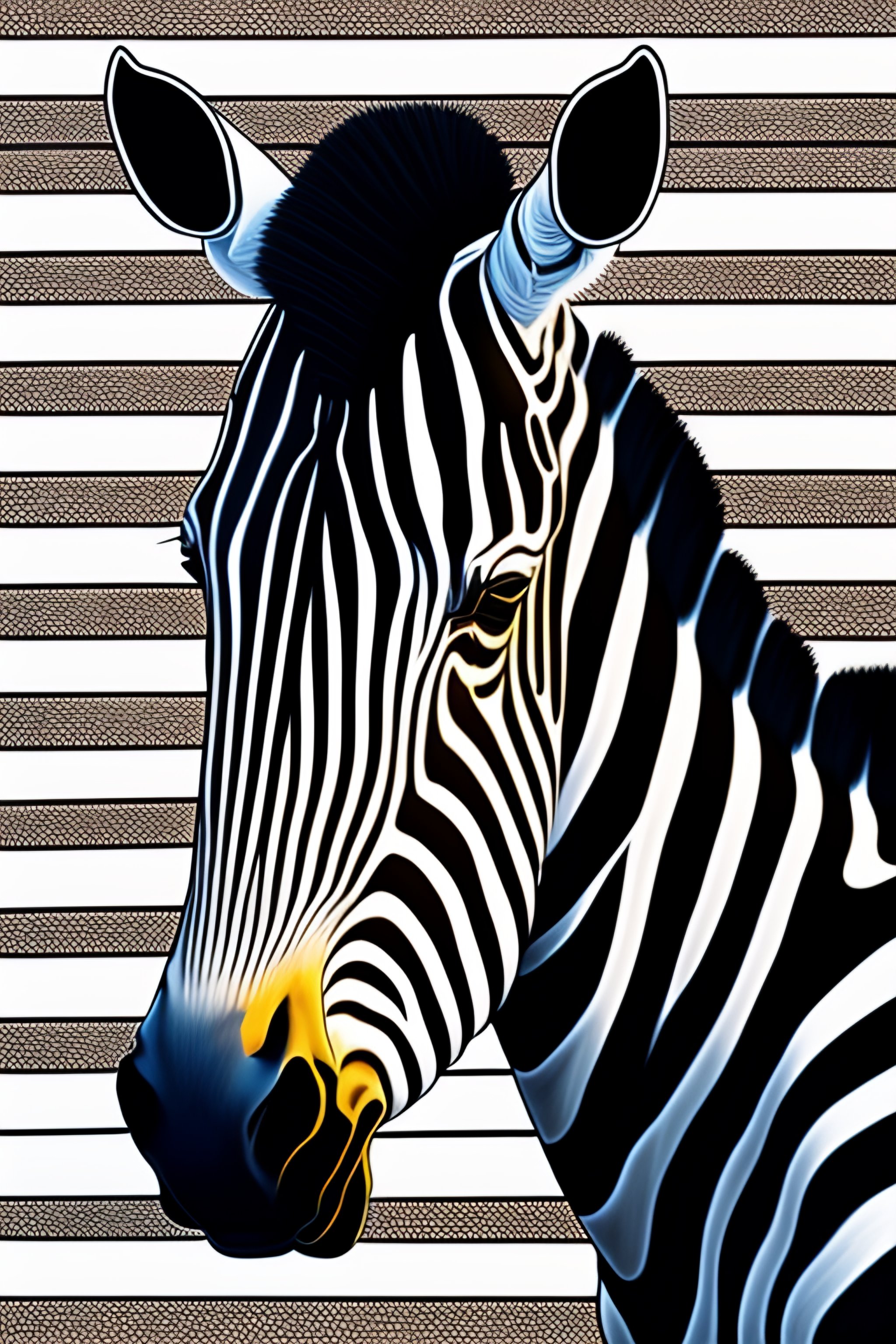Lexica - A hyper minimalist drawing zebra woodcut print by samuel ...