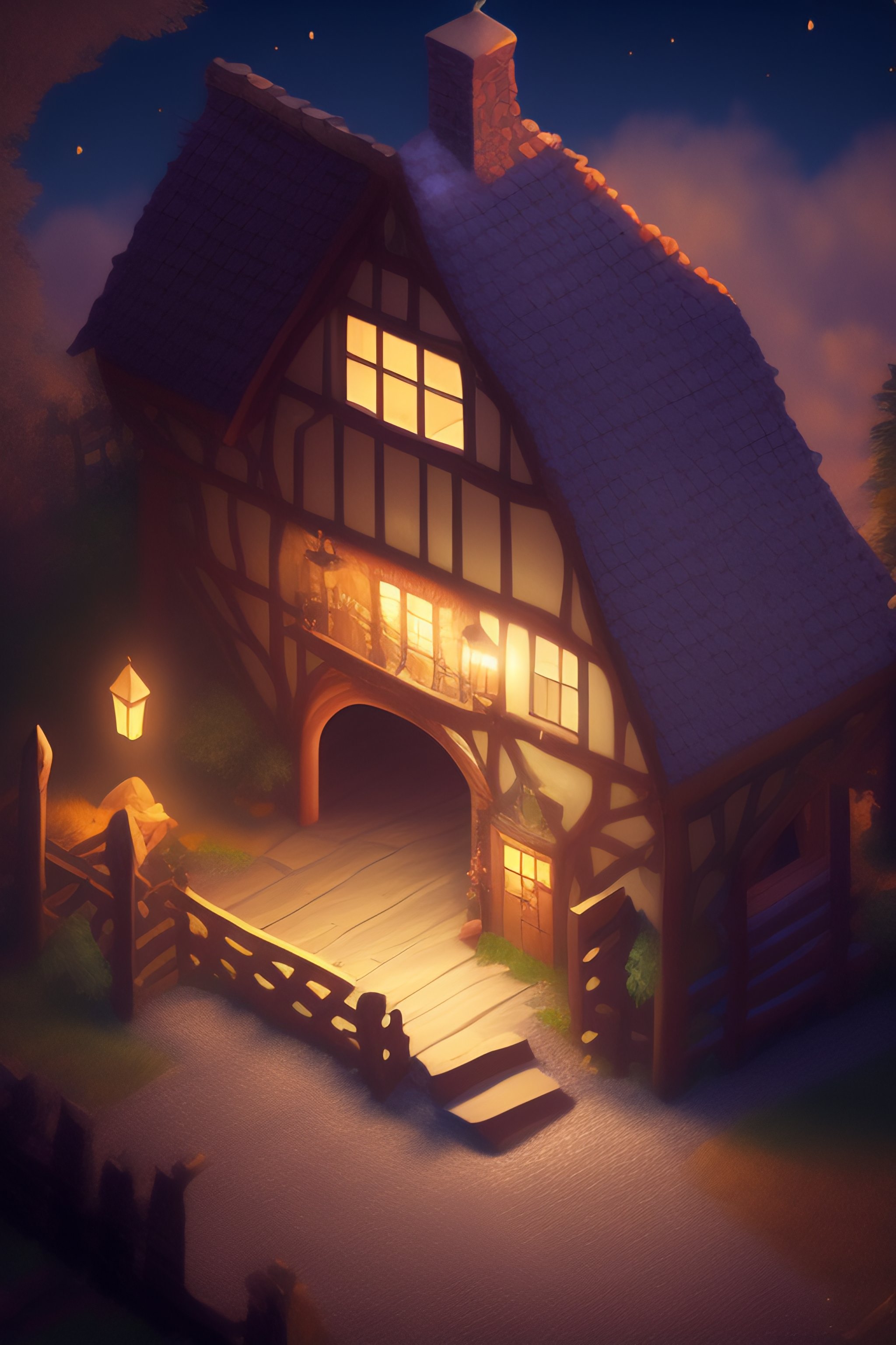 Lexica - Isometric render of the interior of a scary medieval village ...