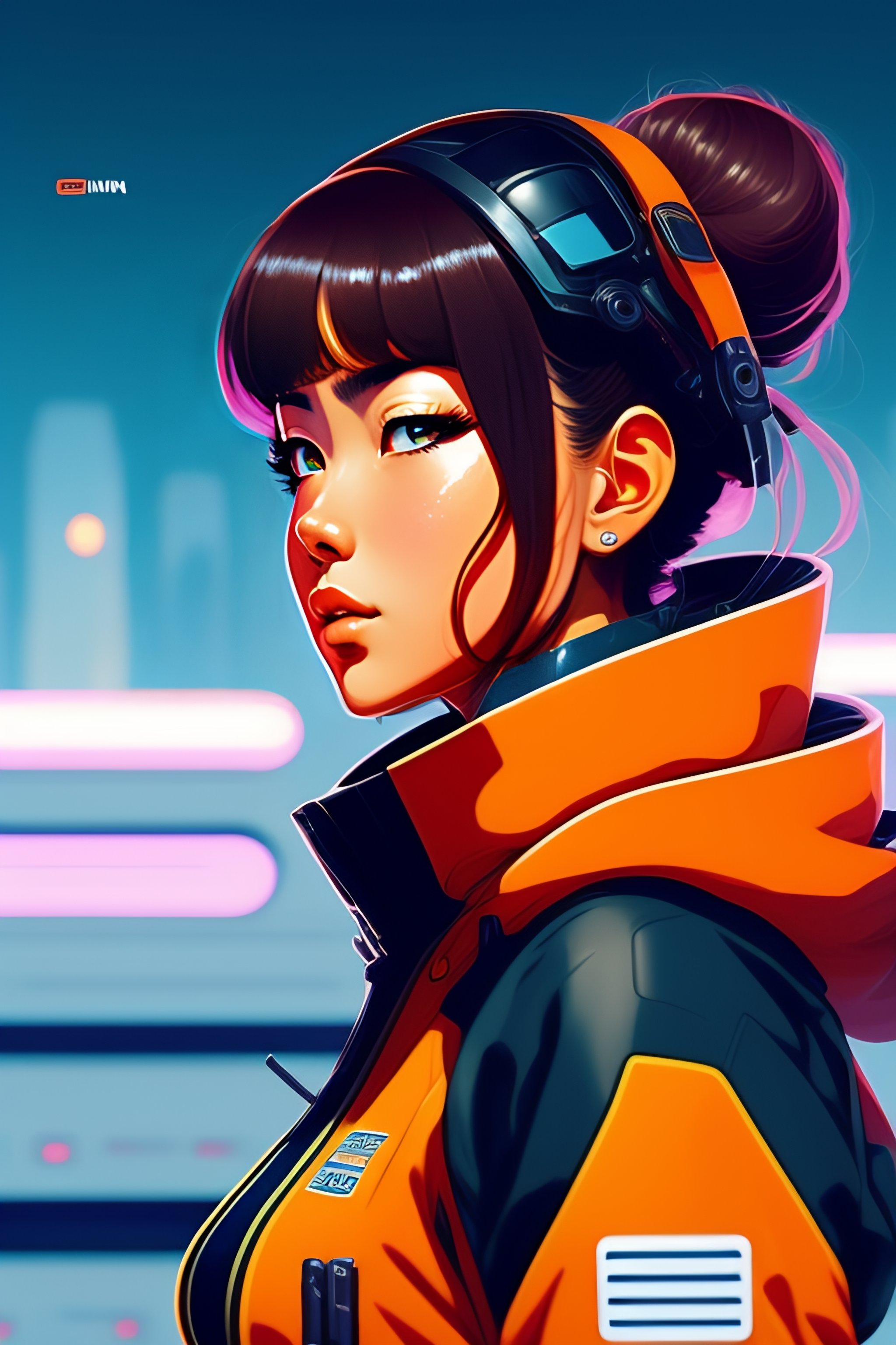 Lexica - Woman cyborg portrait,style of Laurie Greasley, studio ghibli ...