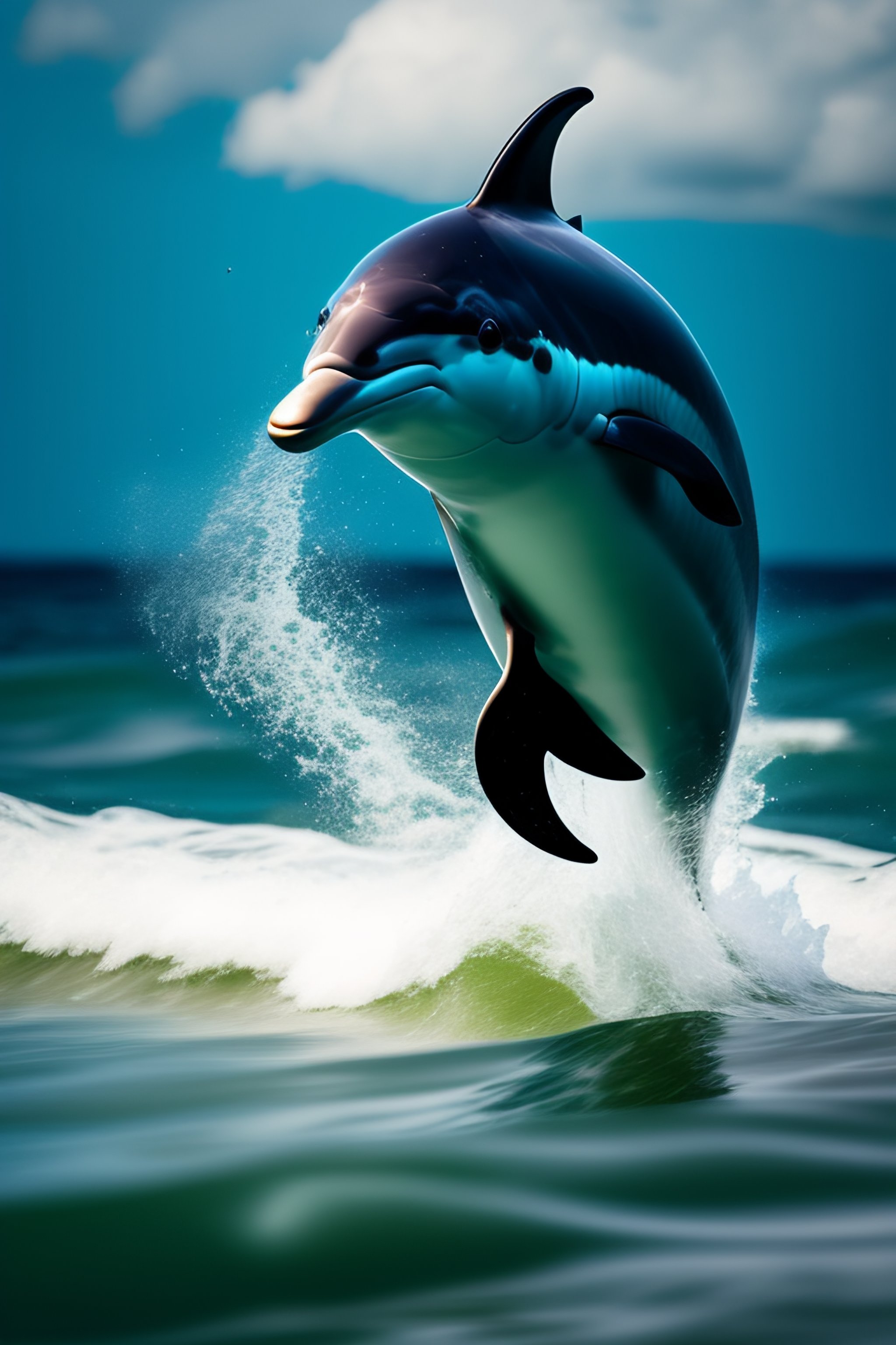 Lexica - Dolphin walking in a street