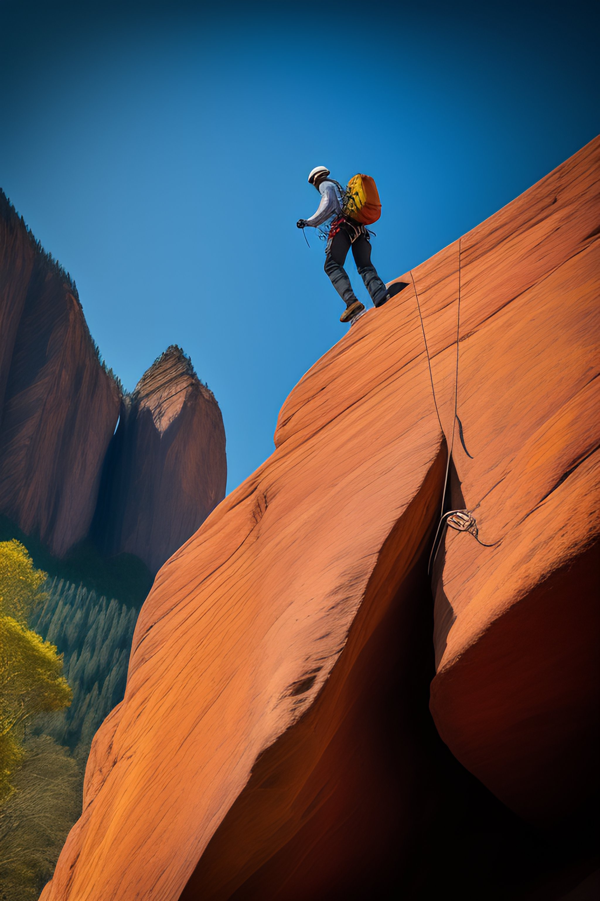 Lexica - Rock climber falling