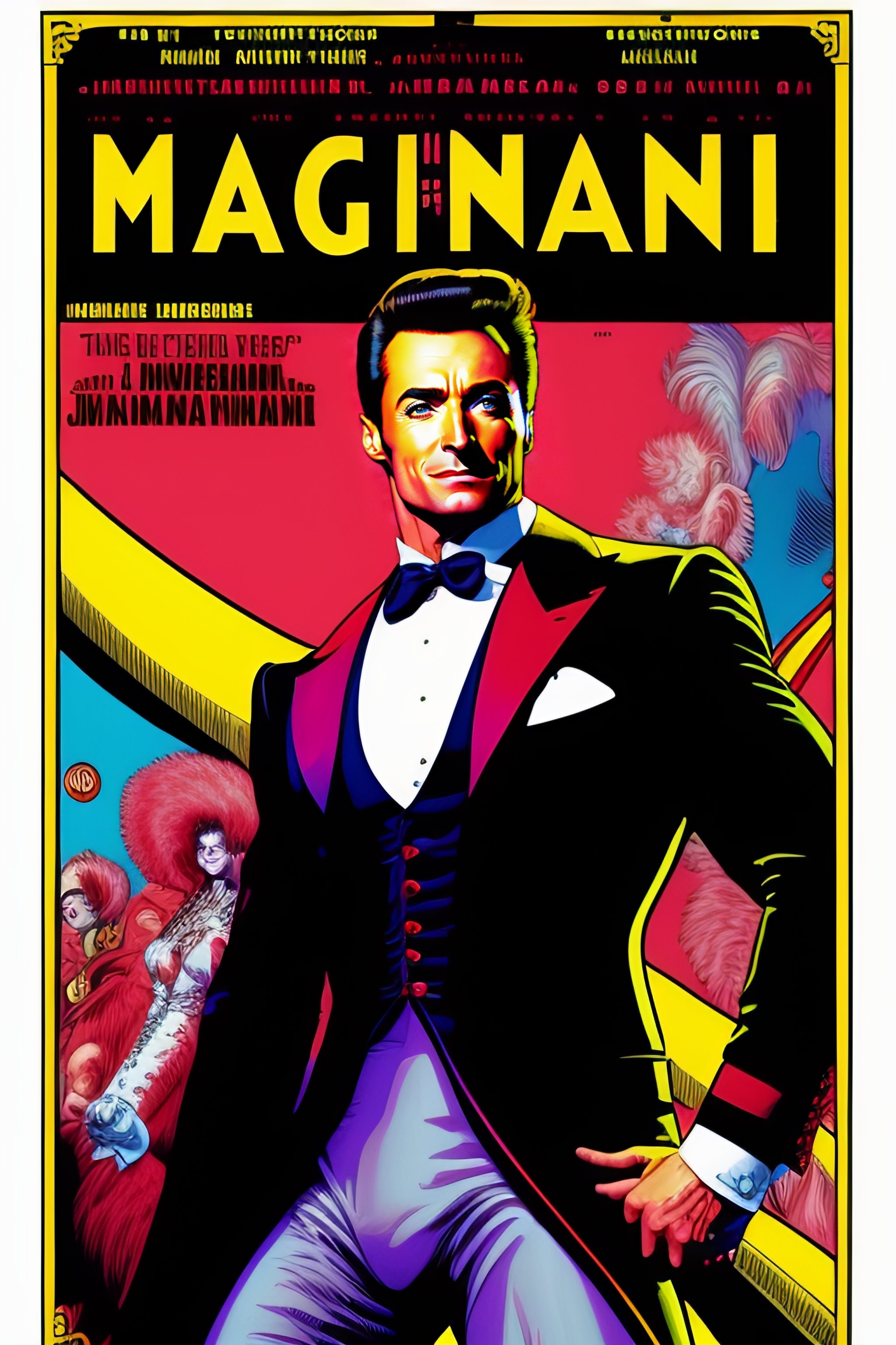 Lexica - Hugh Jackman as a 1960s circus ringleader comic art. Comic ...