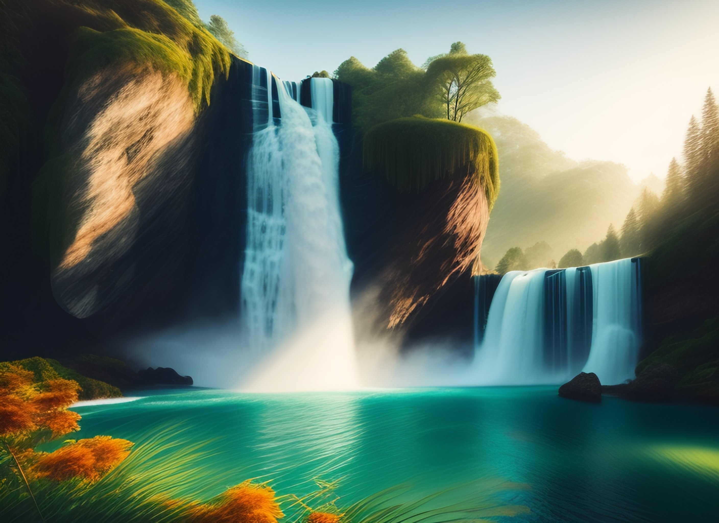 Lexica - Cool Breeze with waterfall