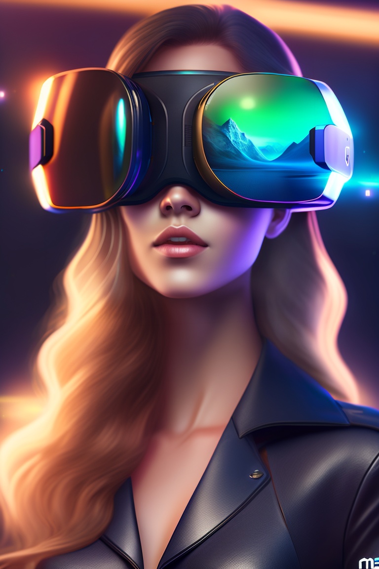 Lexica - Meta DREAM,metaverse,leaner,vr glasses,oculus lenses,girls ...