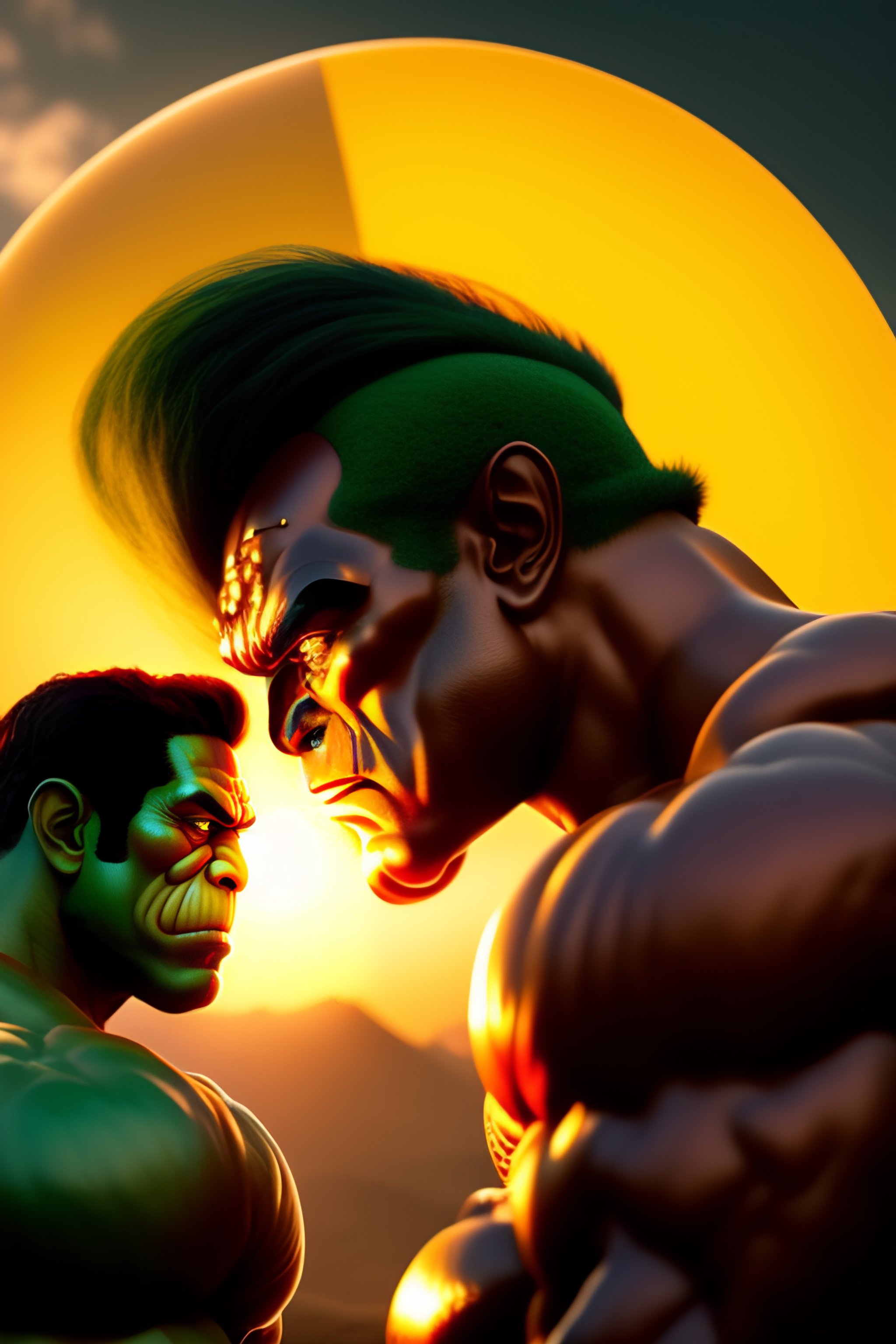 Lexica - When hanuman vs hulk on the sun's surface